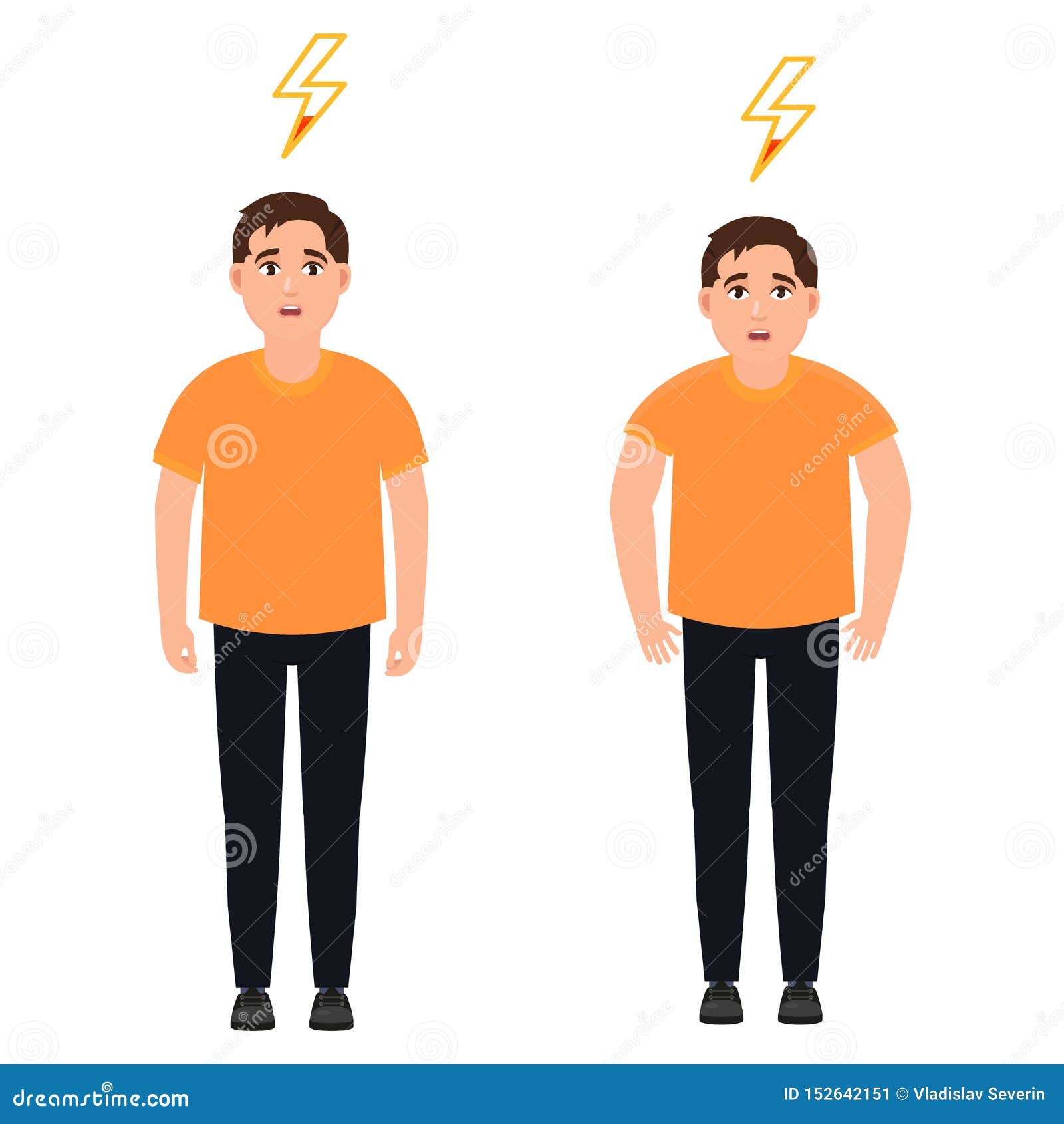 The Guy with a Low Energy Charge, a Man with a Breakdown Stock ...