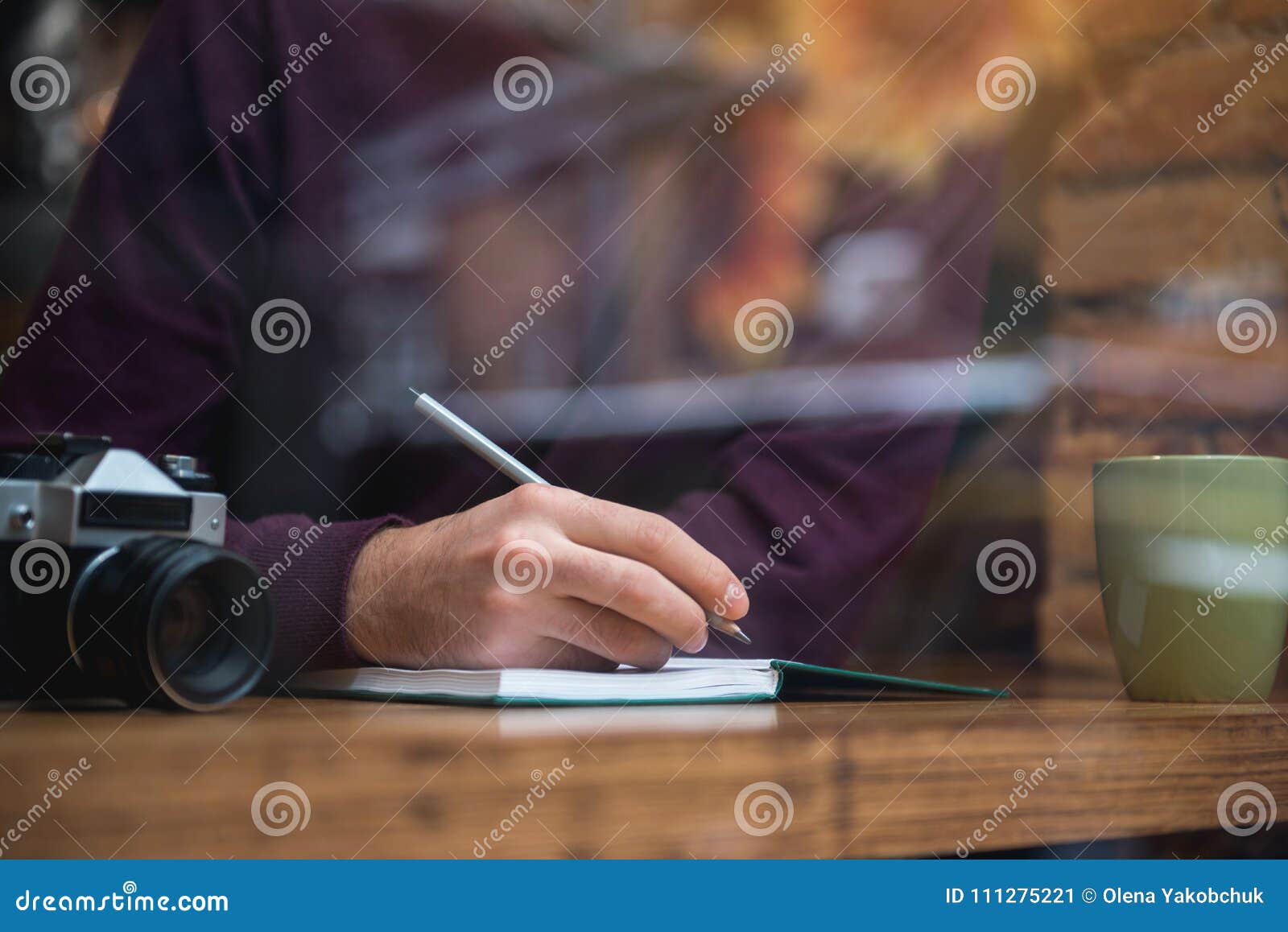 Guy Making Notes in Writing-pad at Desk Stock Image - Image of notepad ...