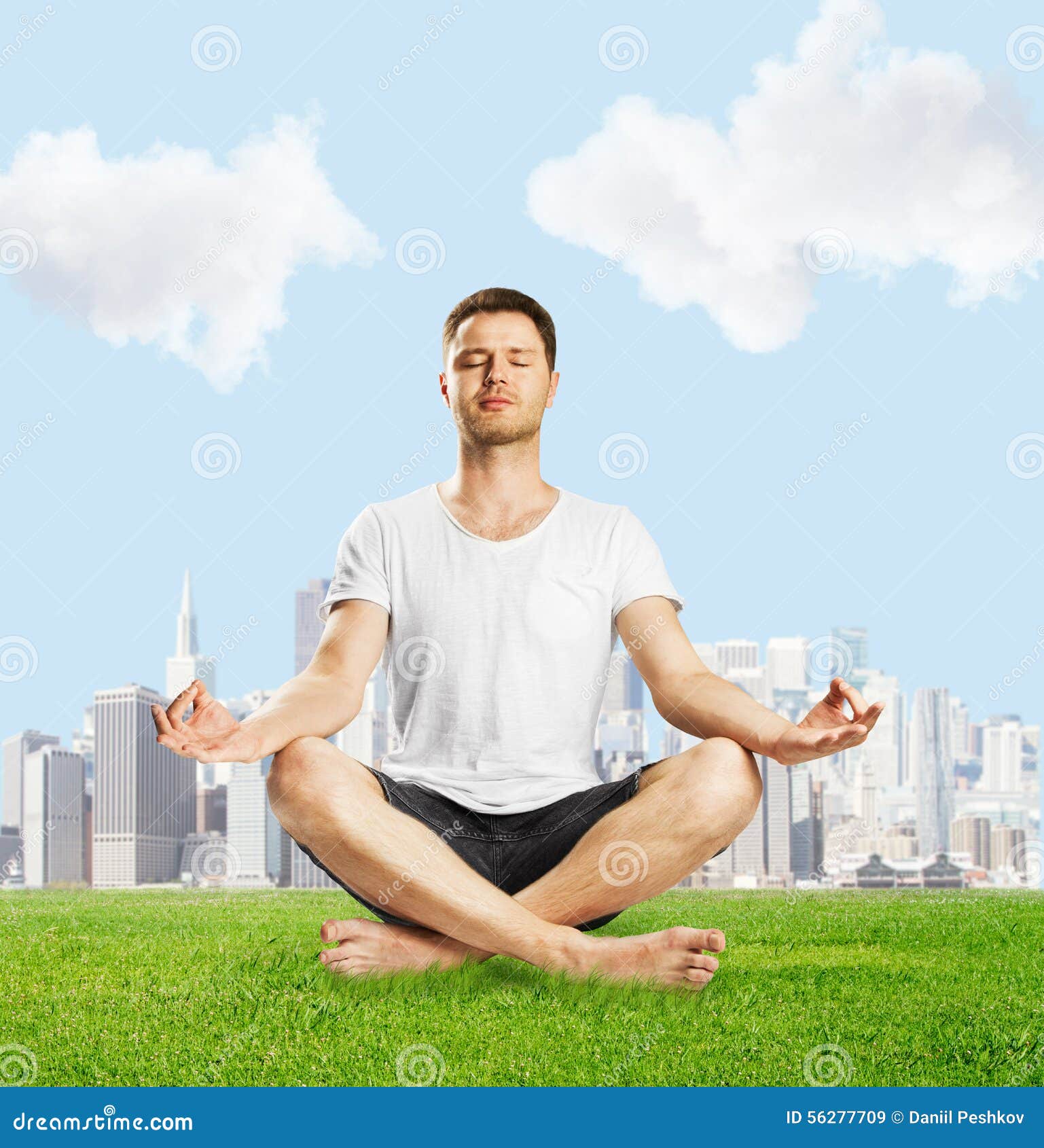 Guy meditation stock image. Image of object, city, flora - 56277709