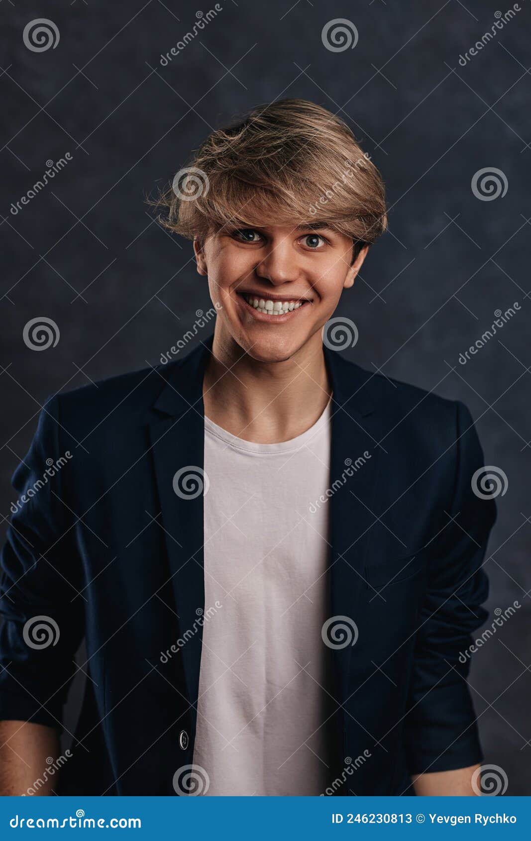 Guy with Modern Haircut is Staring at the Camera Stock Image - Image of ...