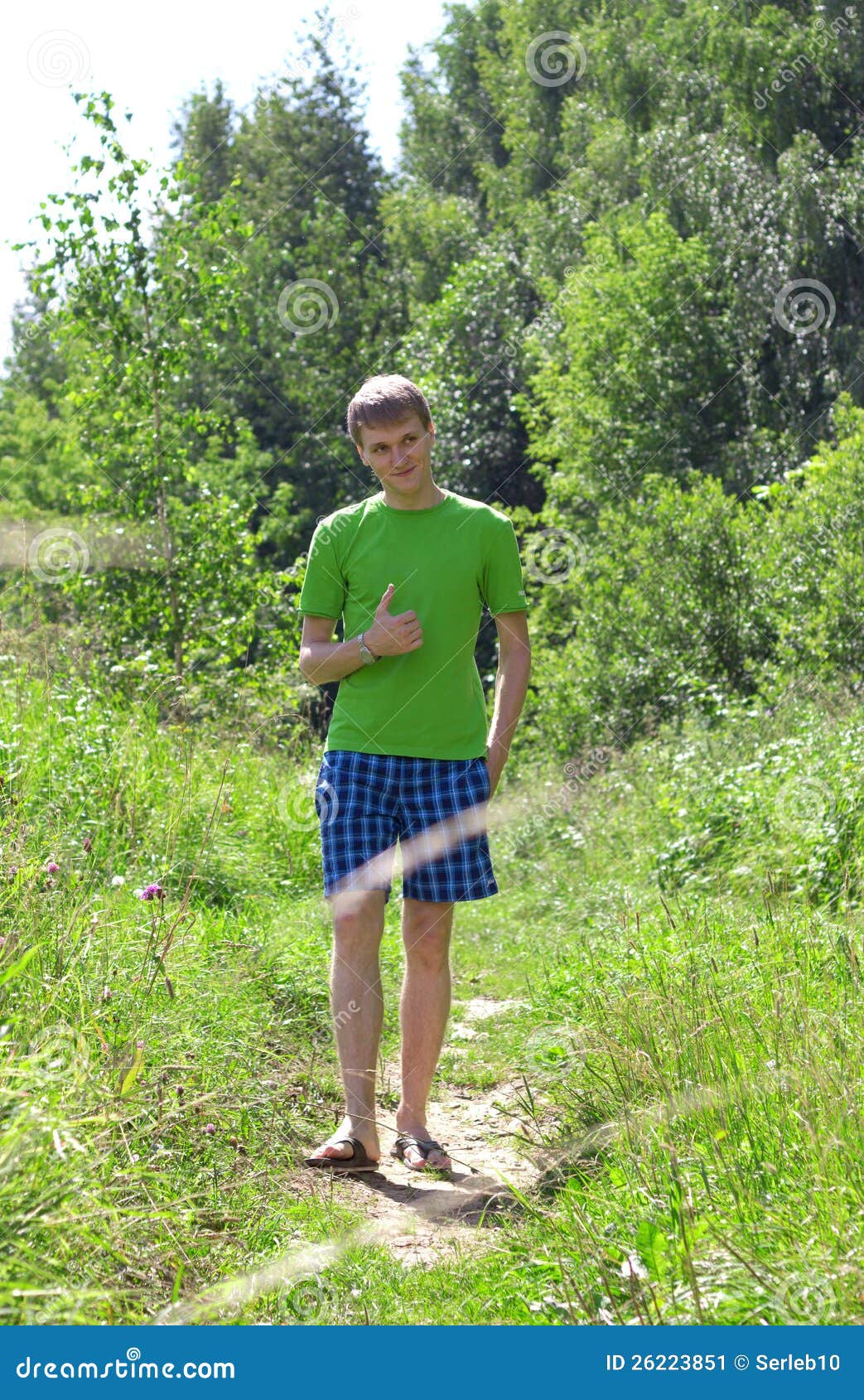 The guy on the nature stock image. Image of natural, single - 26223851