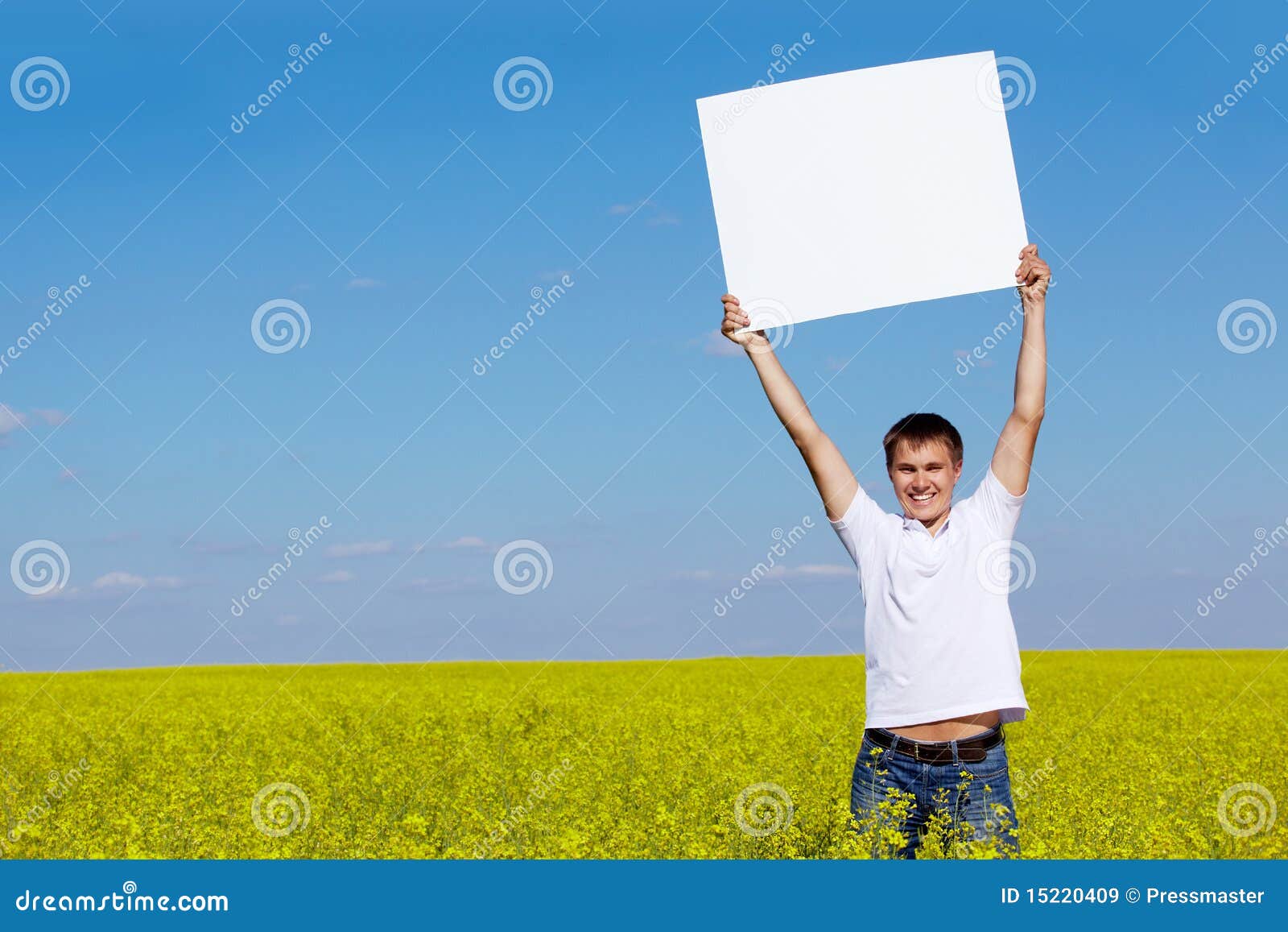 Guy with paper stock image. Image of advert, holding - 15220409