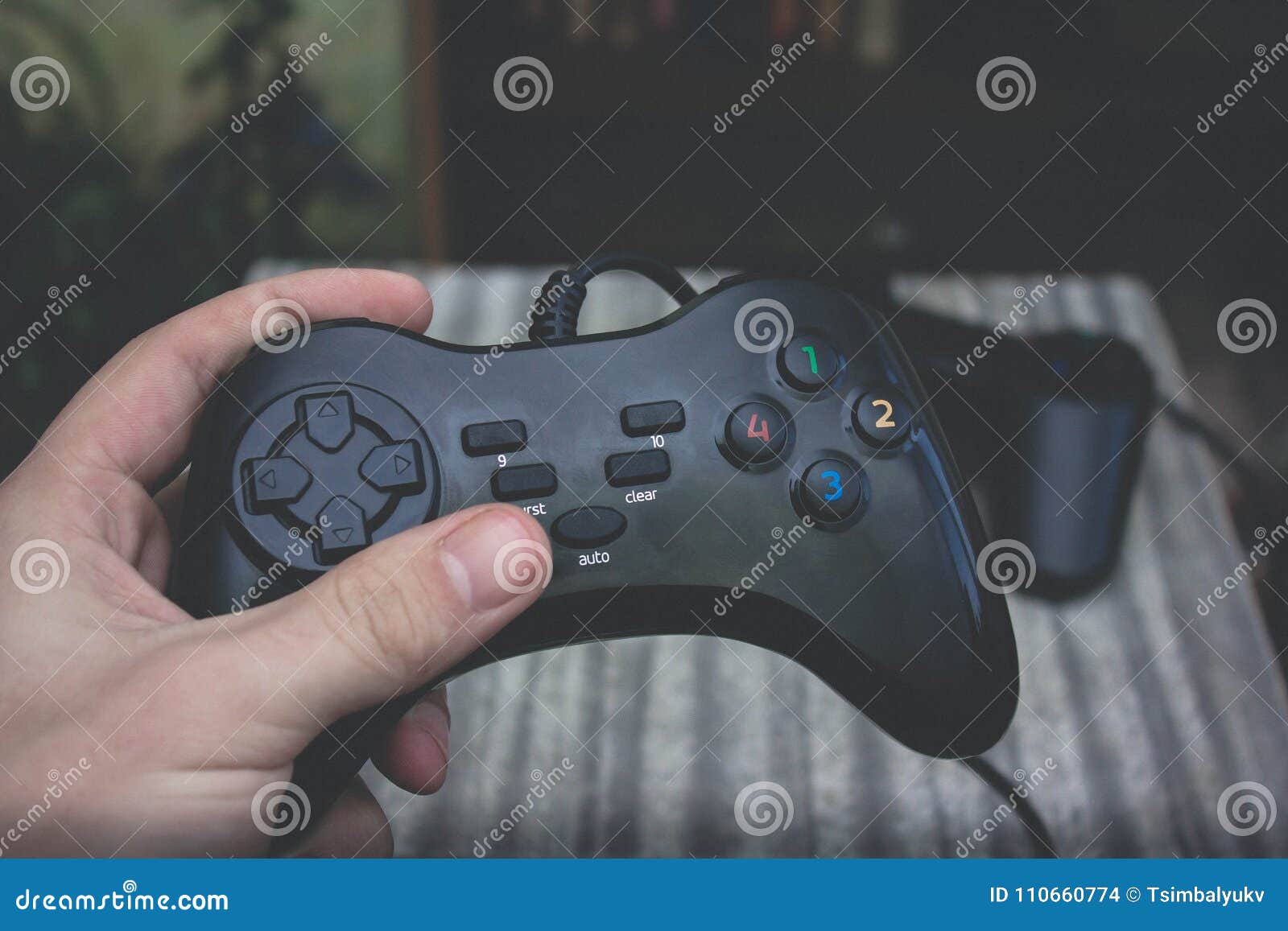 The Guy is Playing on the Console Stock Photo - Image of people, home ...