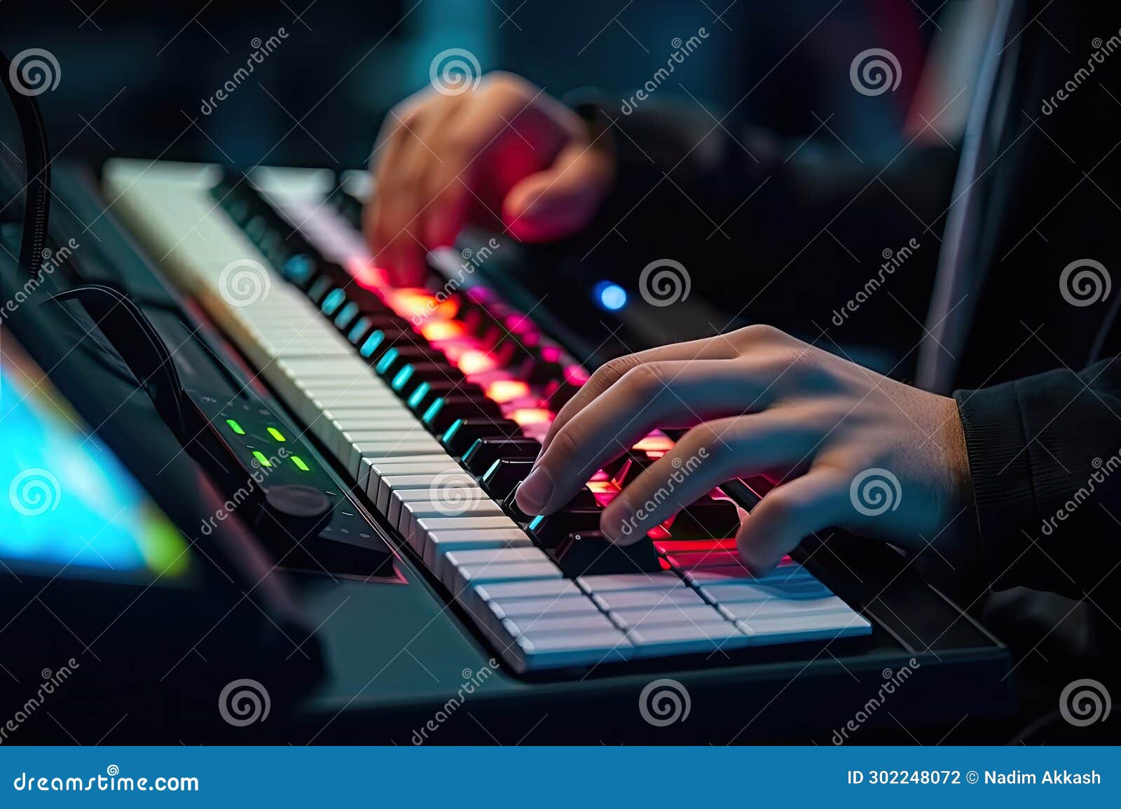 Guy Playing Gaming Game Computer Keyboard Close Hands Club Stock ...