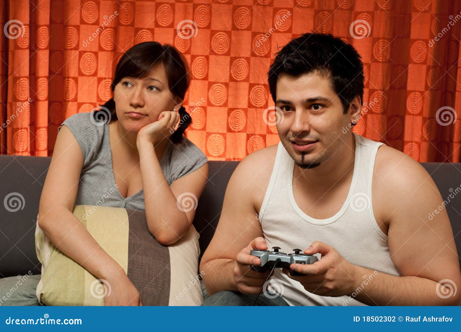 Guy playing video games stock photo. Image of game, emotion - 18502302