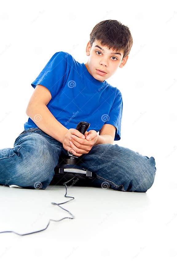 Guy playing video games stock photo. Image of computer - 36847290