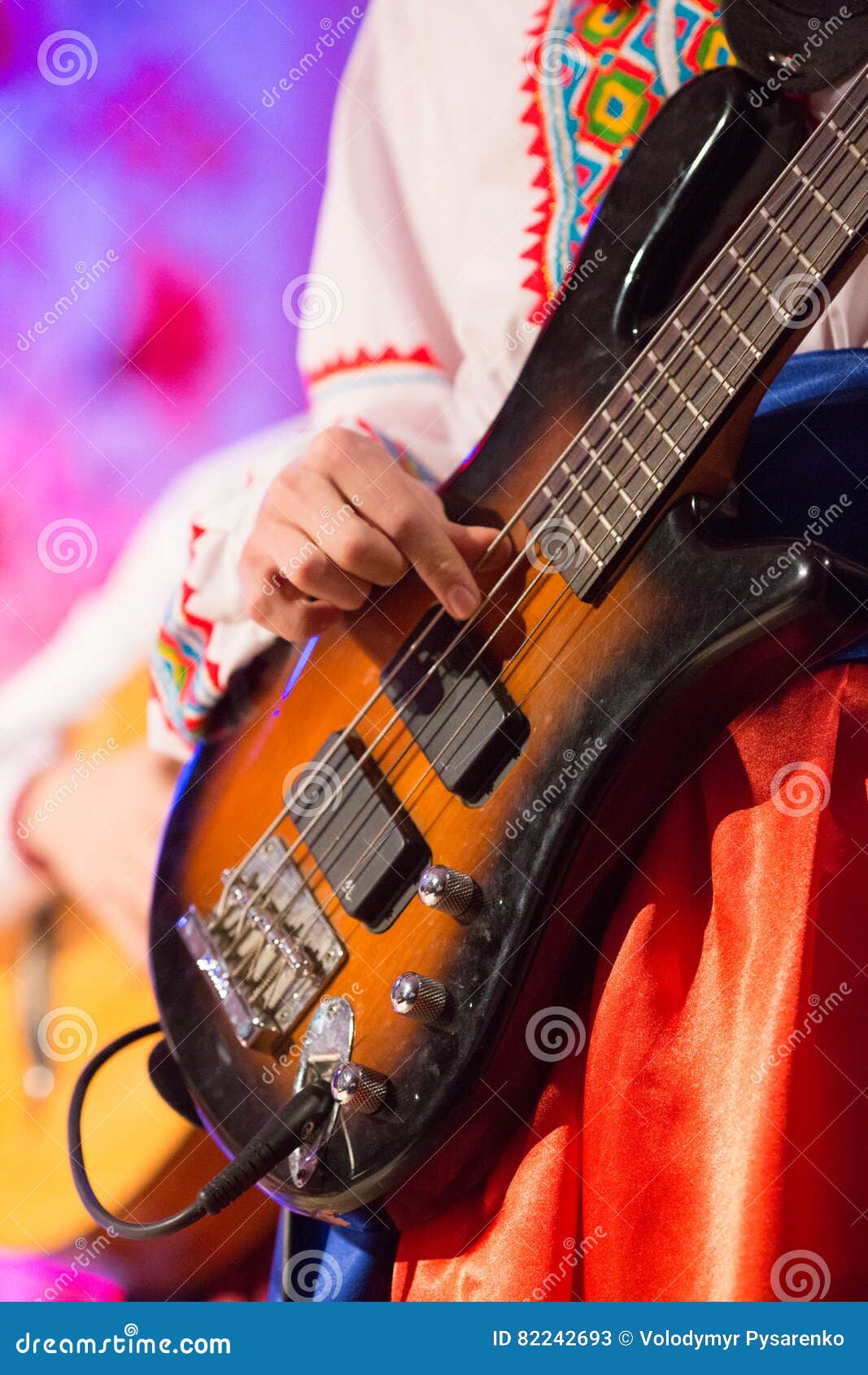The Guy Plays a Stringed Folk Instrument Stock Image - Image of people ...