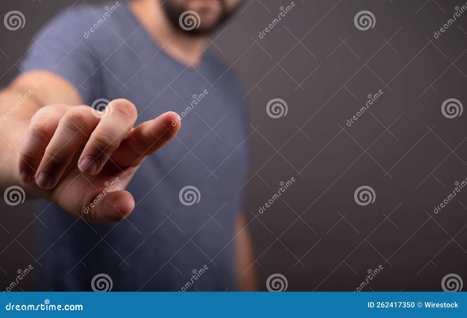 Guy Pointing at or Touching the Camera with His Finger Stock Photo ...