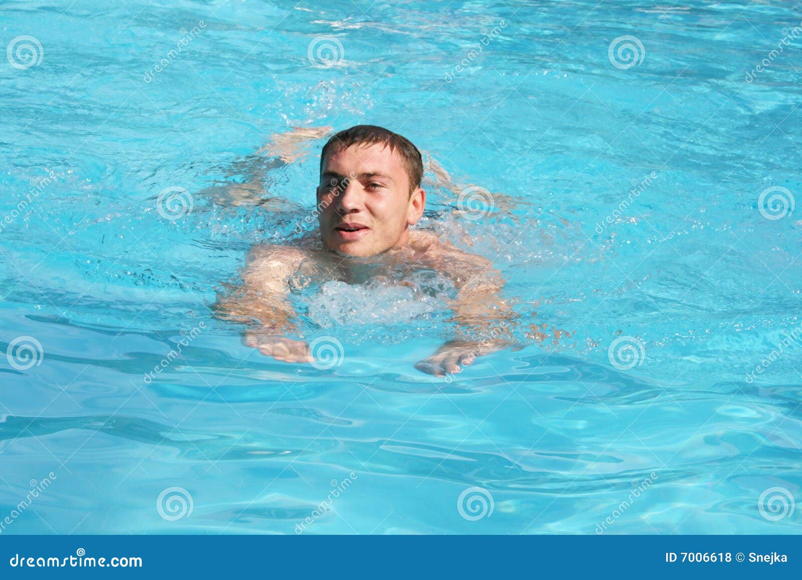 The guy in pool stock photo. Image of male, grin, exotic - 7006618