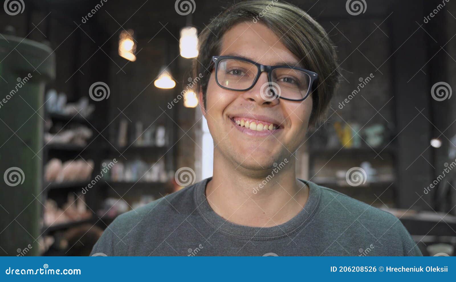 The Guy in the Pottery Workshop Poses for the Camera Stock Footage ...