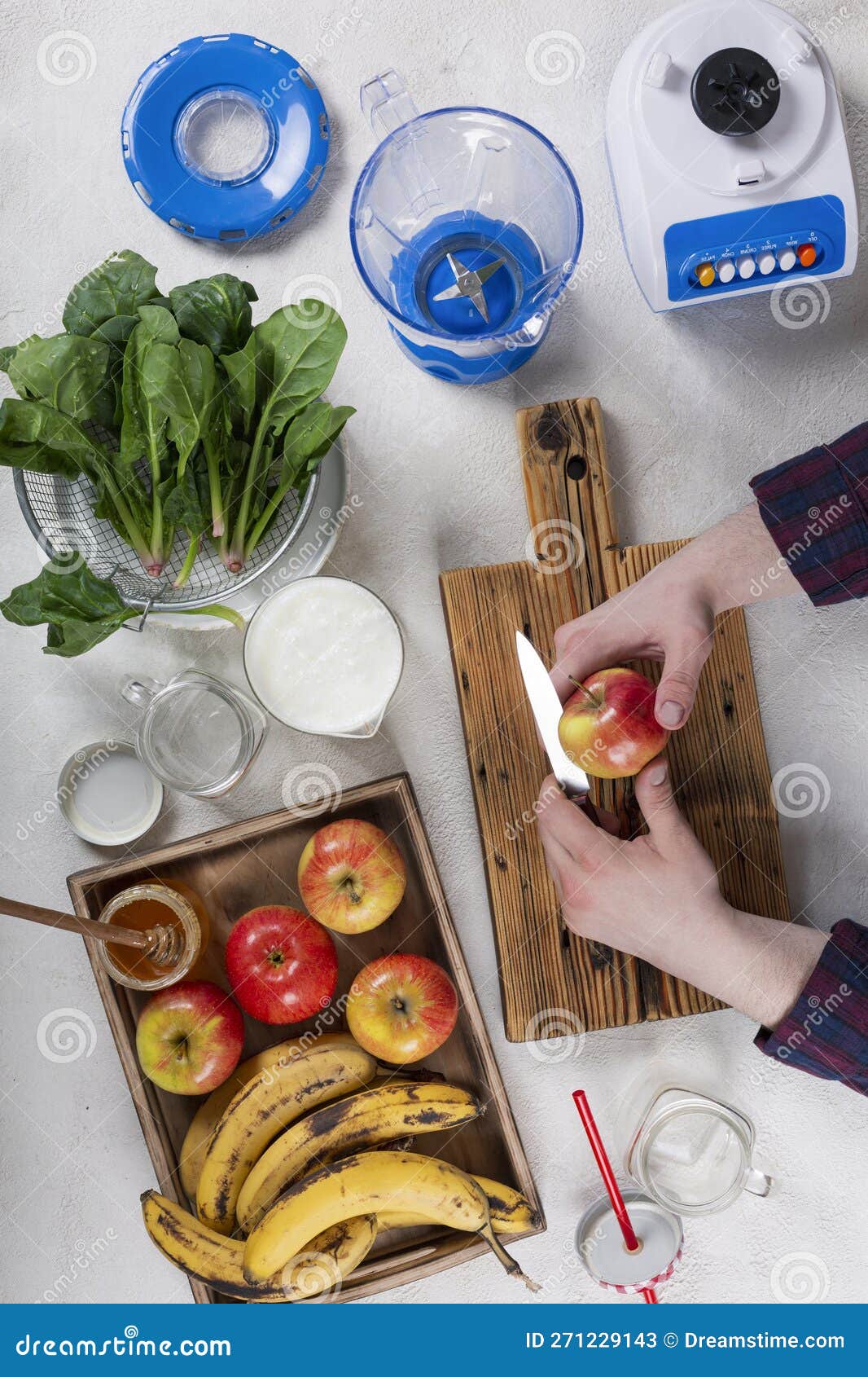 Guy is Preparing a Smoothie, Healthy Food, Stock Image - Image of young ...