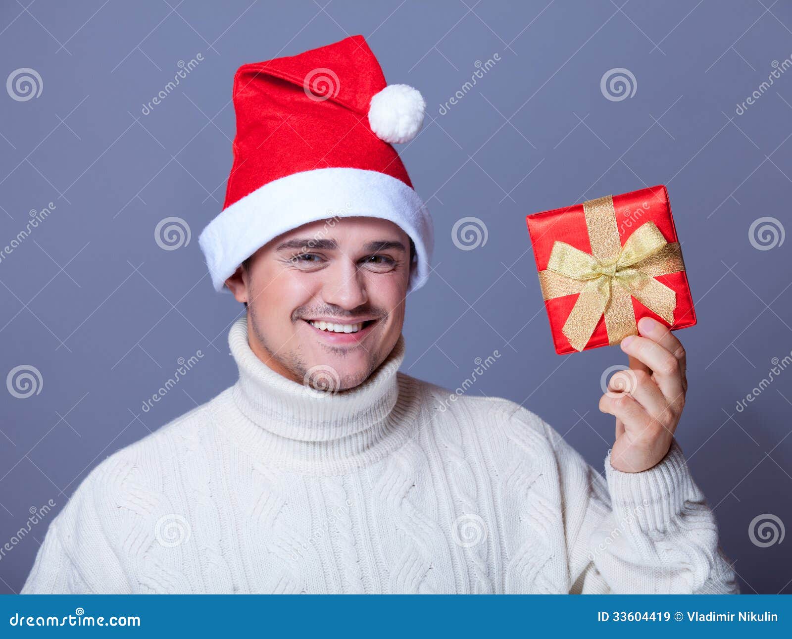 Guy with present stock image. Image of beauty, happy - 33604419