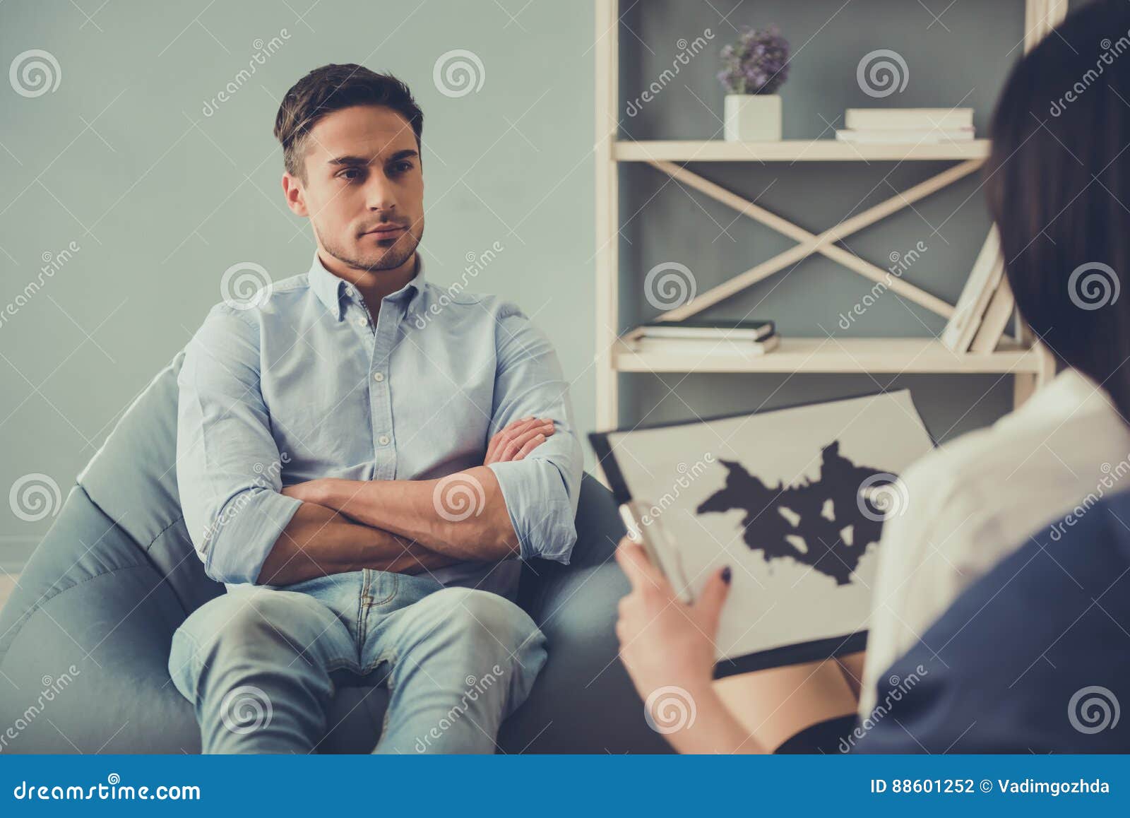 Guy at the psychologist stock photo. Image of medical - 88601252