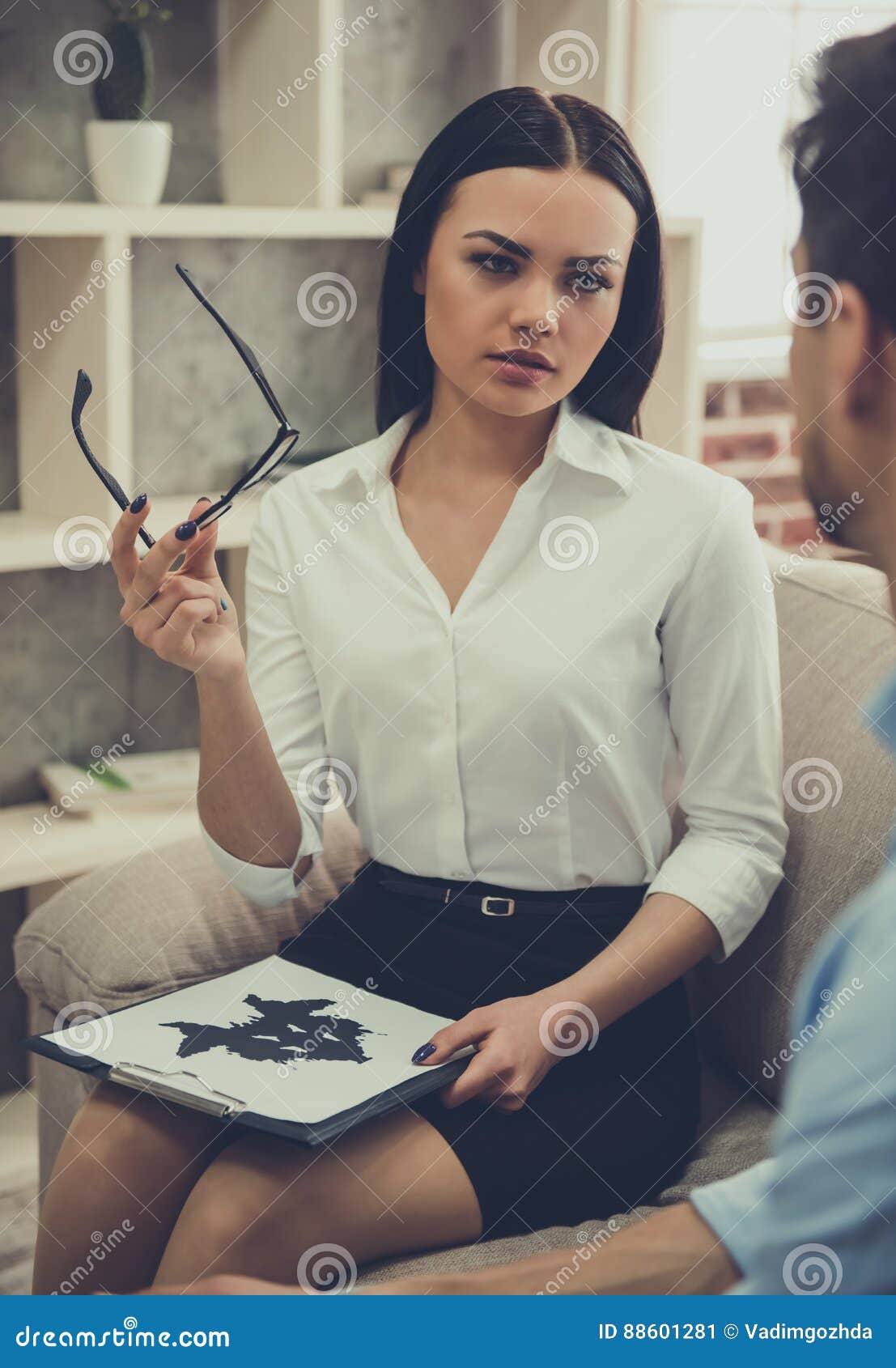 Guy at the psychologist stock image. Image of counselor - 88601281