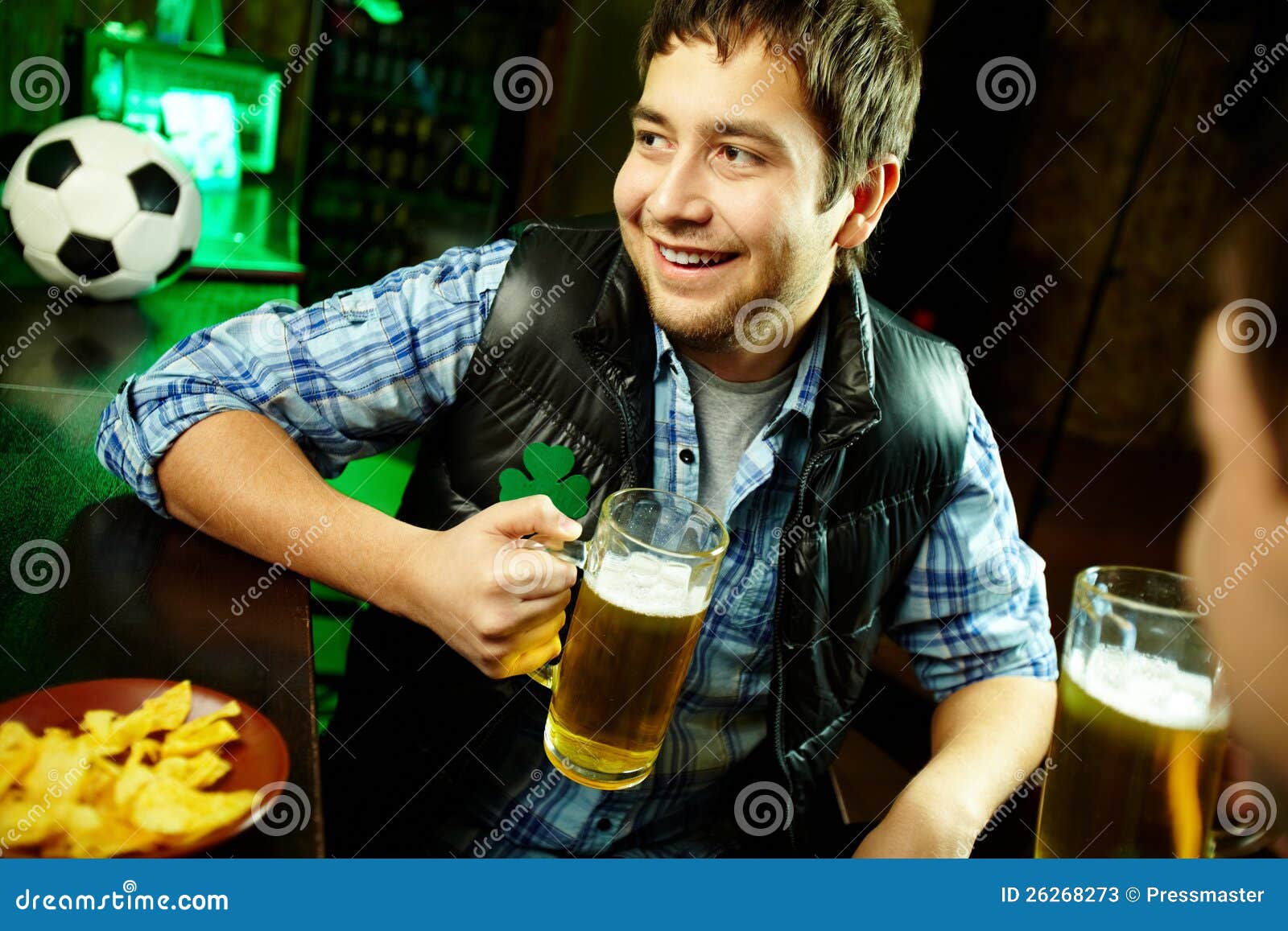 Guy in pub stock image. Image of occasion, beverage, chips - 26268273