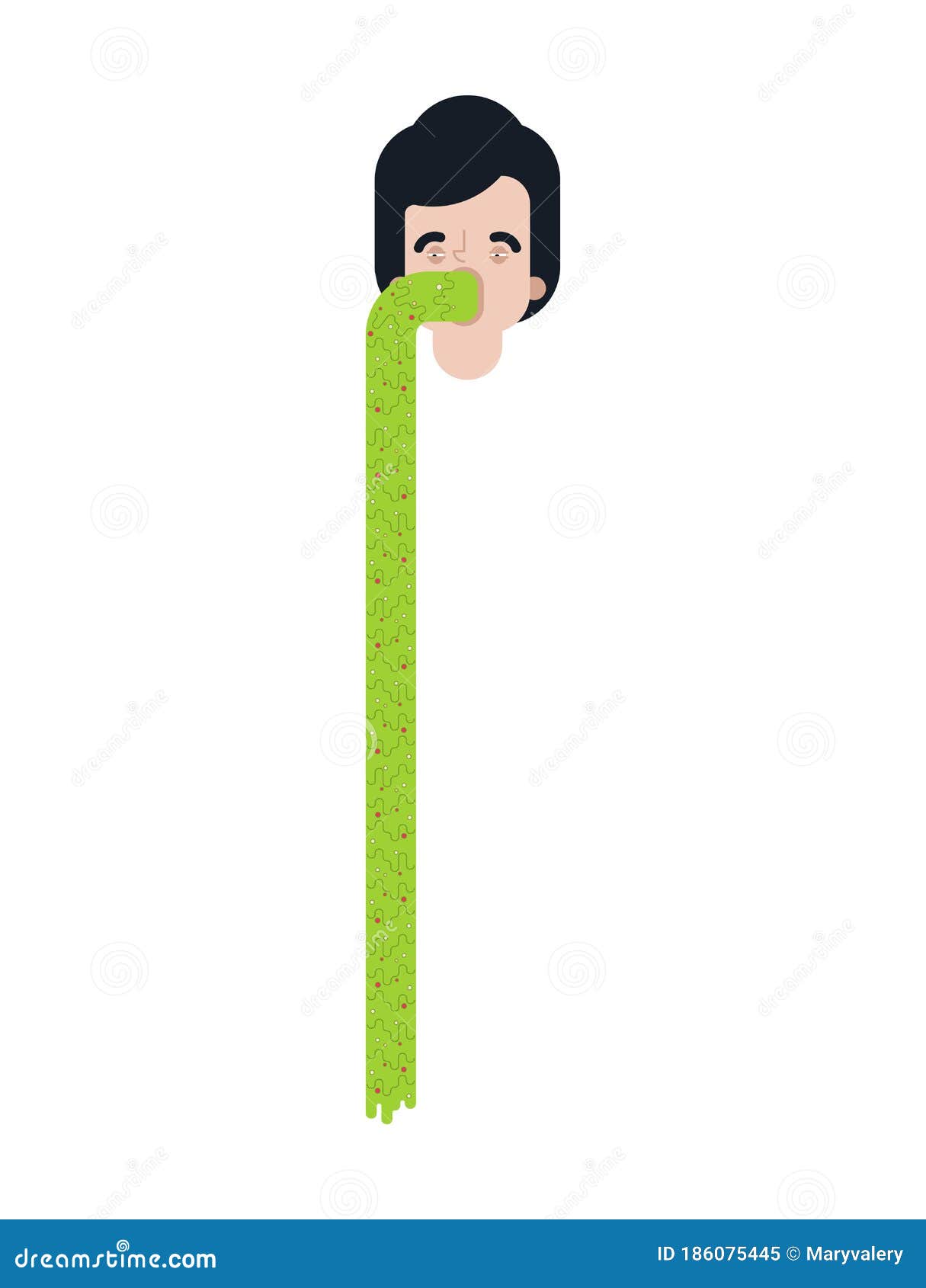 Guy Pukes. Man Vomiting. Vomit Isolated Stock Vector - Illustration of ...