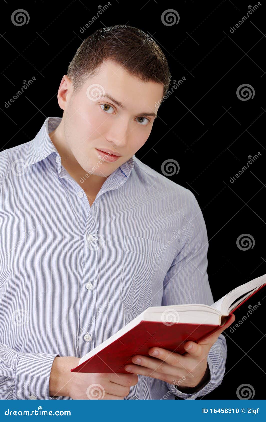 Guy reading book stock photo. Image of confident, fashion - 16458310