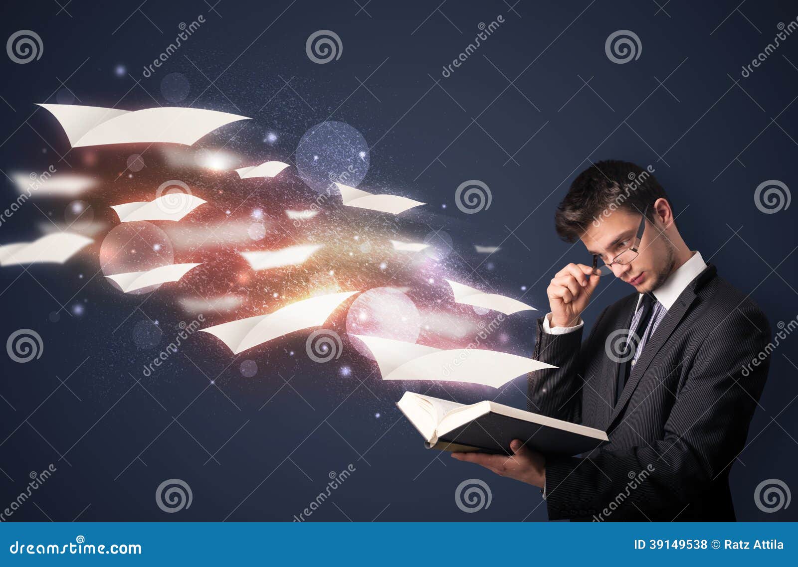 Guy reading a book stock photo. Image of casual, magical - 39149538