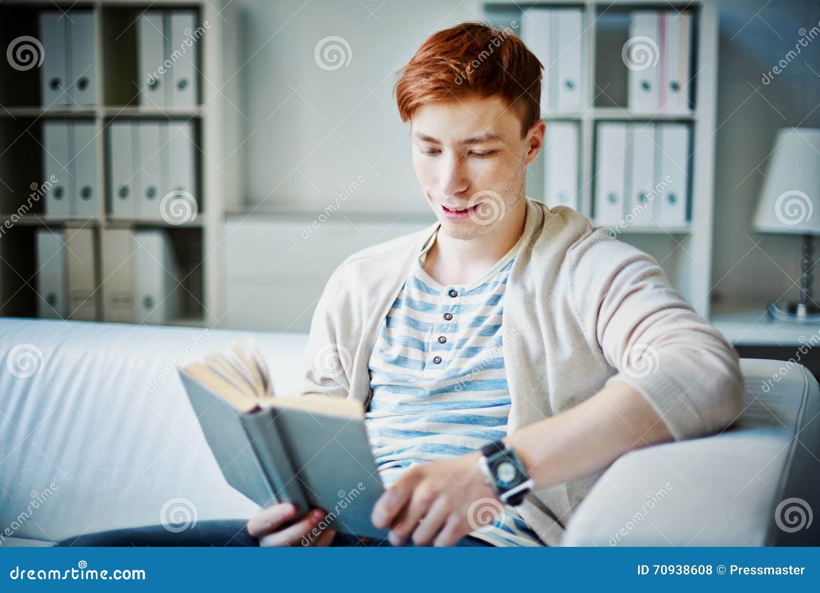 Guy reading stock photo. Image of caucasian, student - 70938608