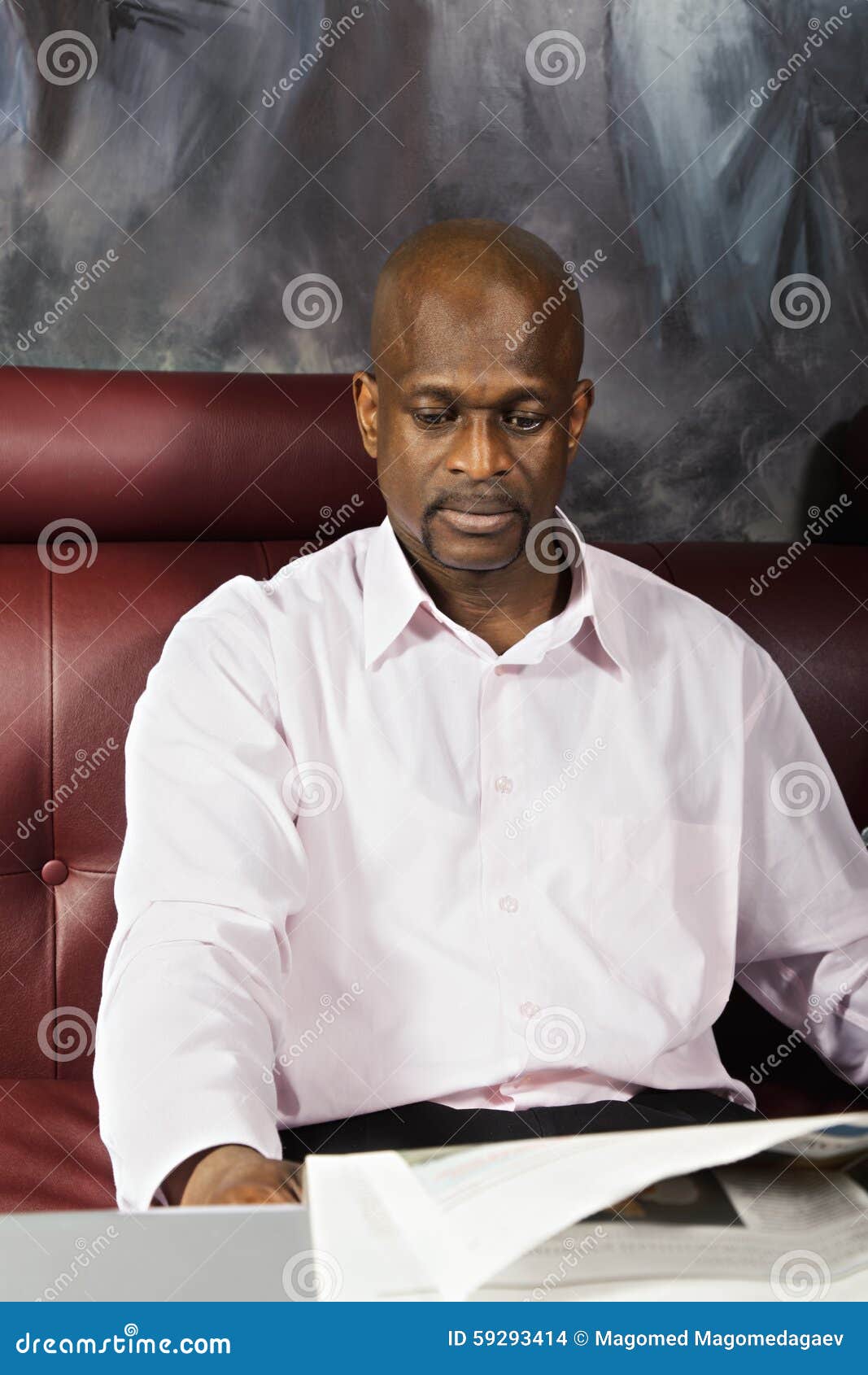 Guy reading newspaper stock photo. Image of reading, ethnicity - 59293414