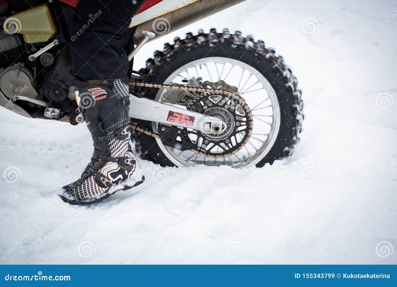 A Guy Rides a Motorcycle on a Frozen Lake Editorial Stock Image - Image ...