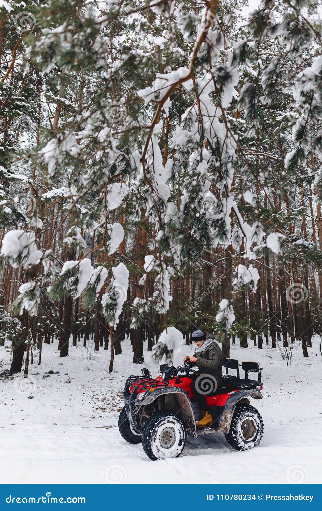 The Guy Rides a Motorcycle in a Snowy Weather Editorial Stock Image ...
