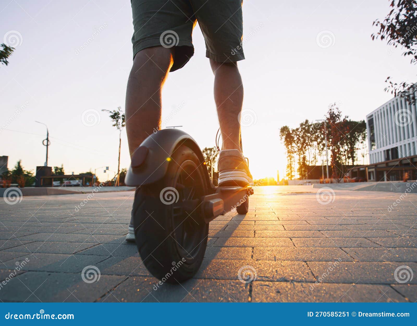 The Guy Riding the Electric Scooter Stock Image - Image of male ...