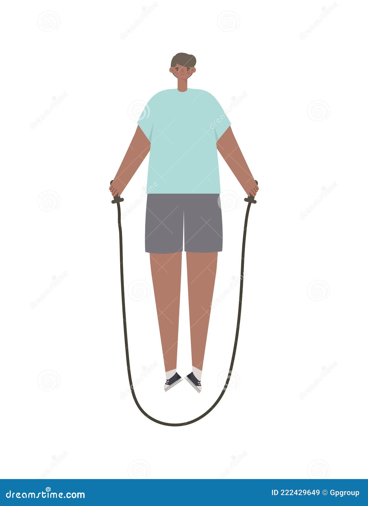 Guy with rope stock vector. Illustration of activity - 222429649