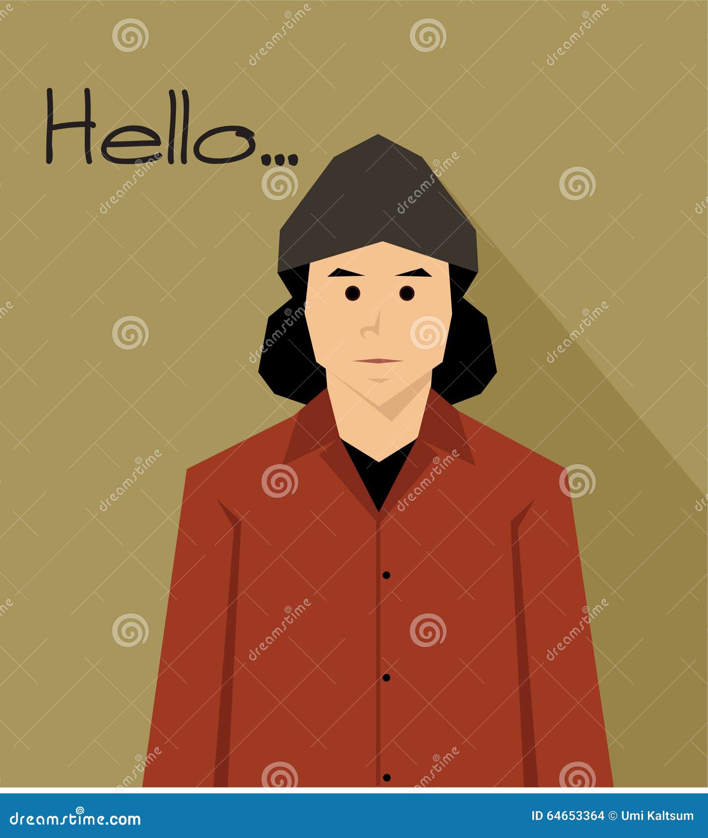 A guy with sad face stock vector. Illustration of vectors - 64653364