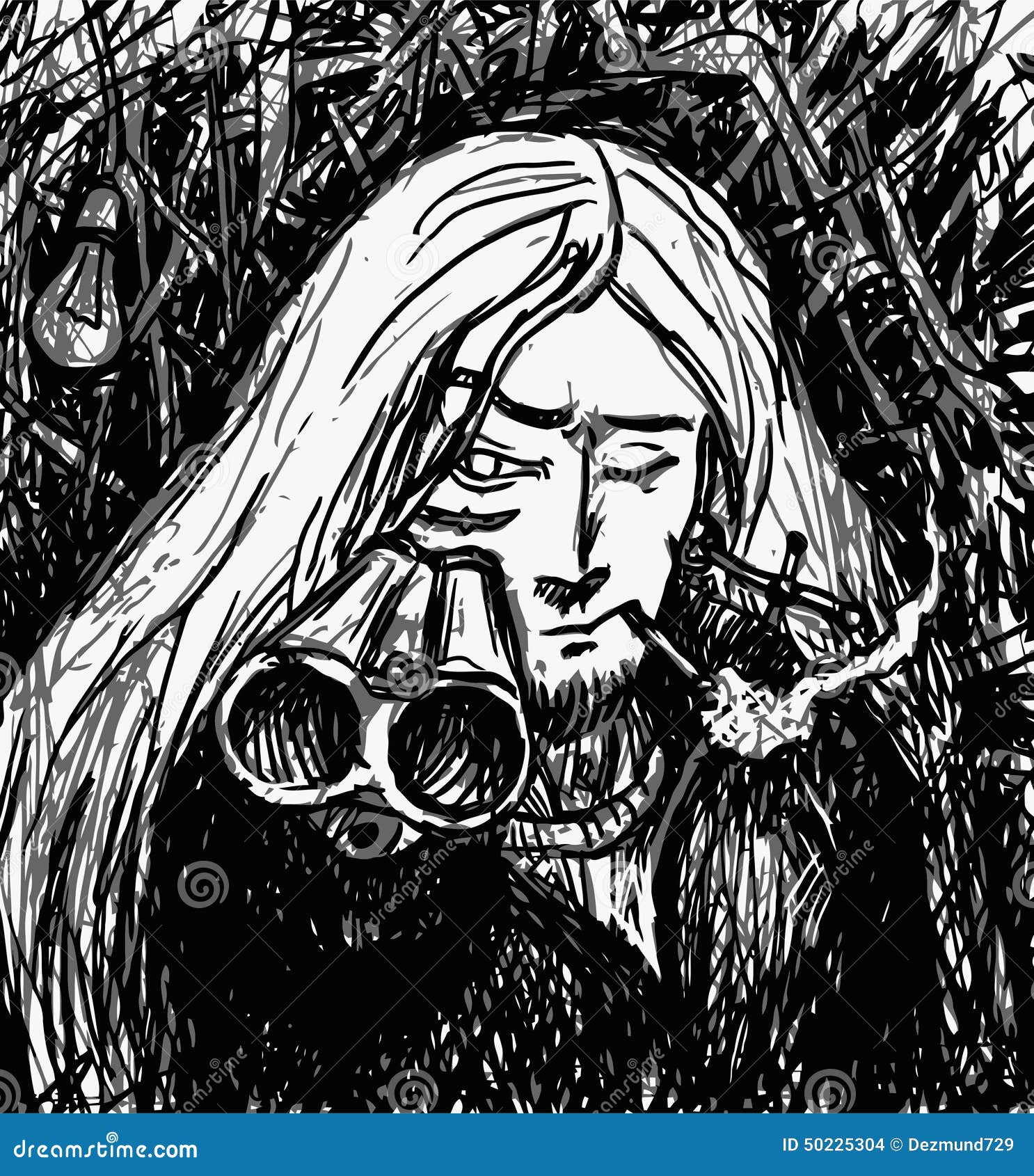 Guy with the Sawed-off Shotgun Stock Vector - Illustration of male ...