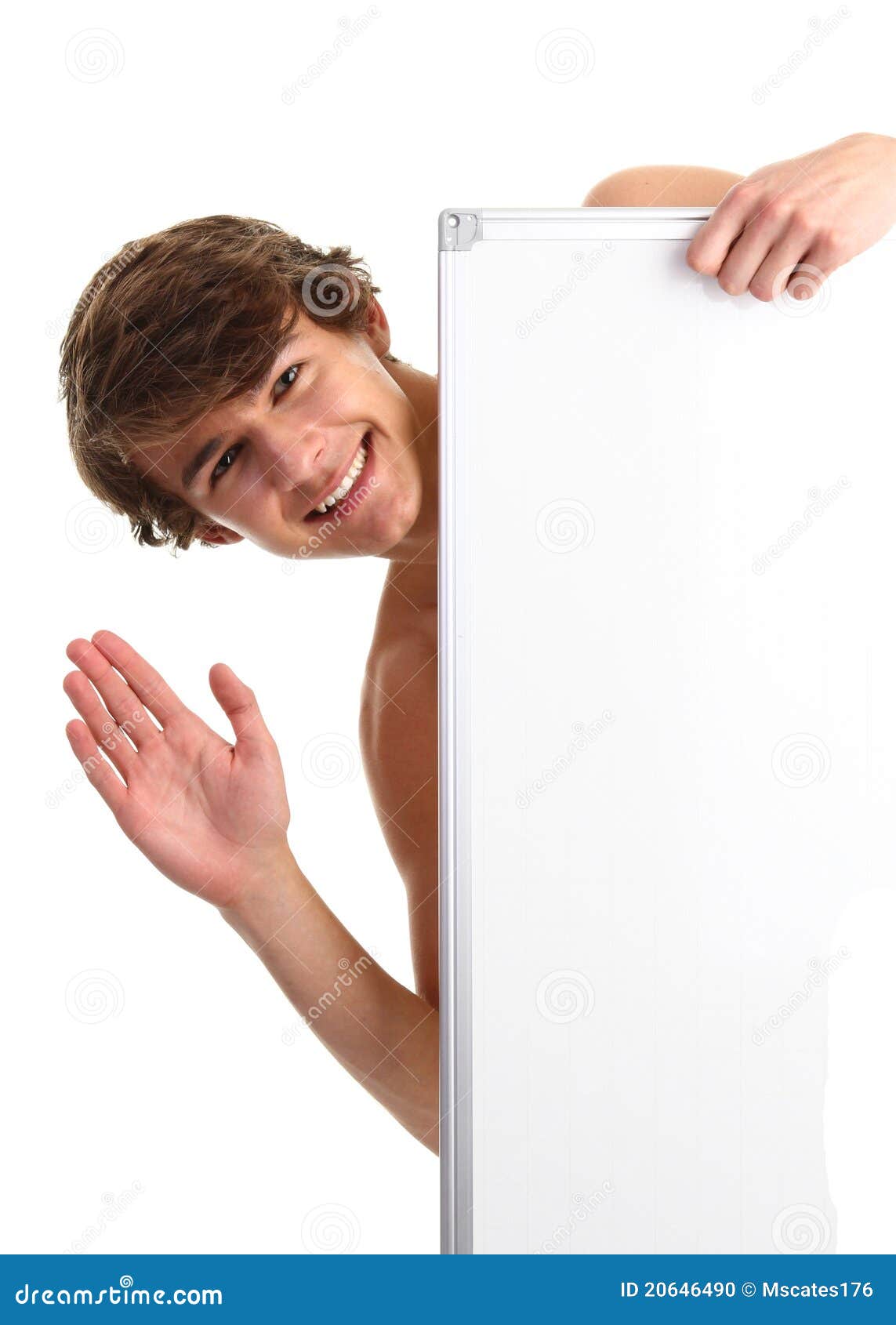 Guy saying hi stock photo. Image of advertisement, portrait - 20646490