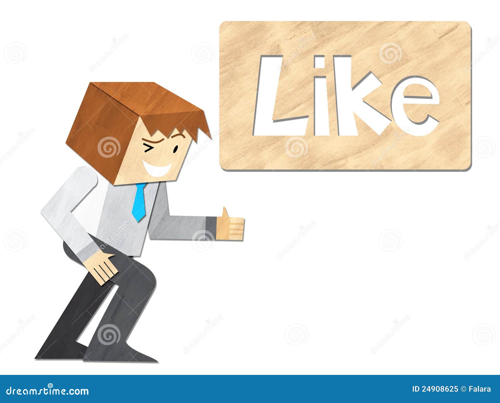 A guy saying Like stock illustration. Illustration of black - 24908625