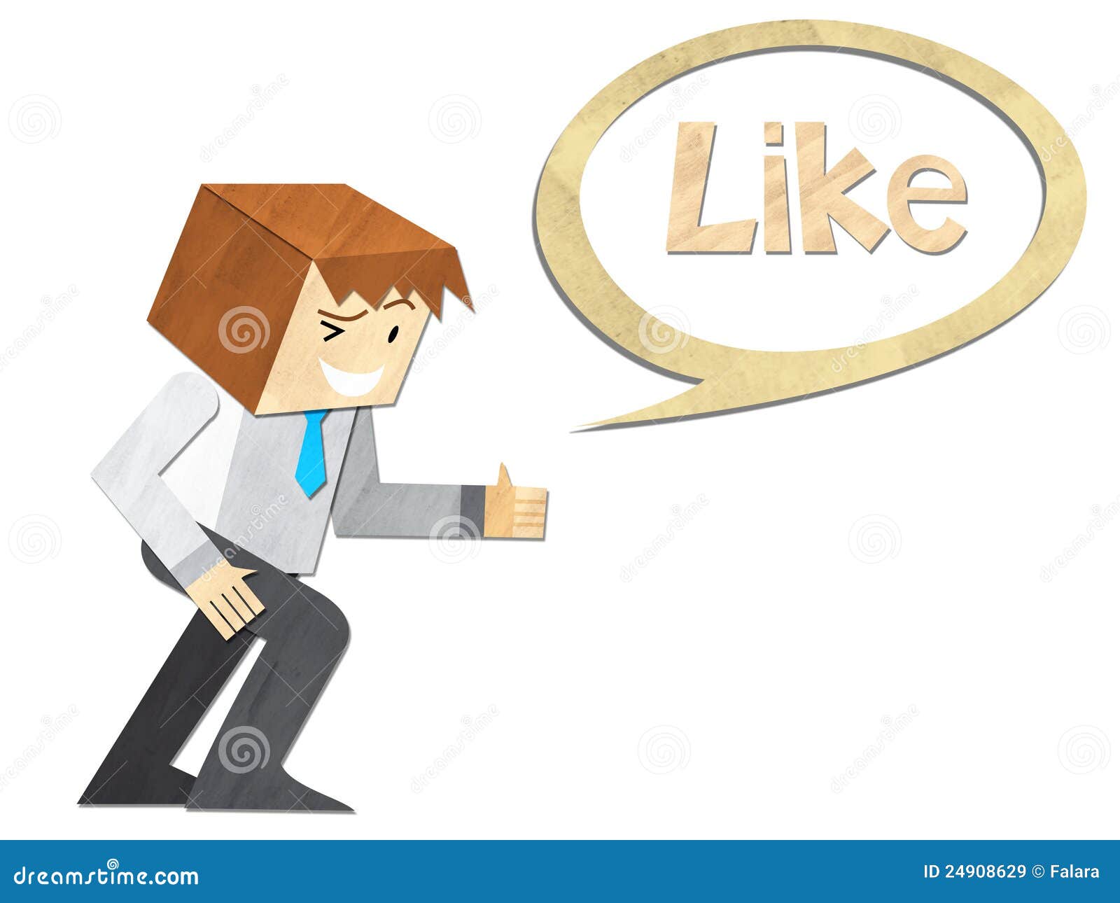 A Guy Saying Like in Bubble Stock Illustration - Illustration of shirt ...