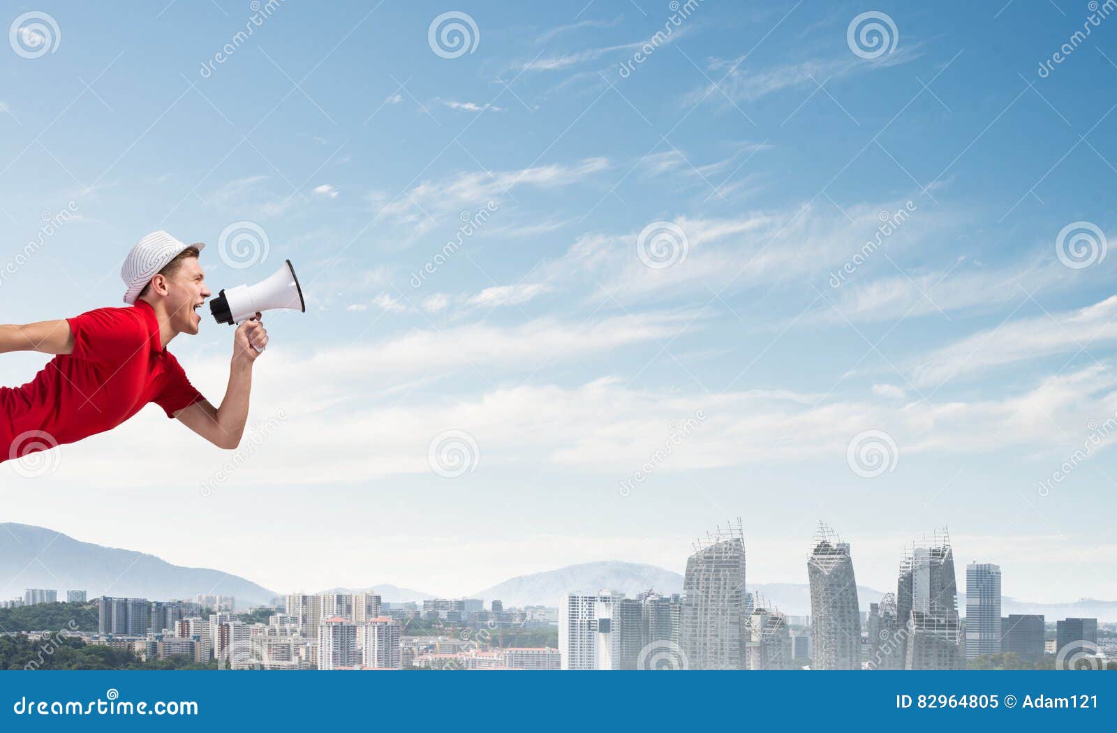 Guy Screaming in Loudspeaker Stock Image - Image of screaming ...