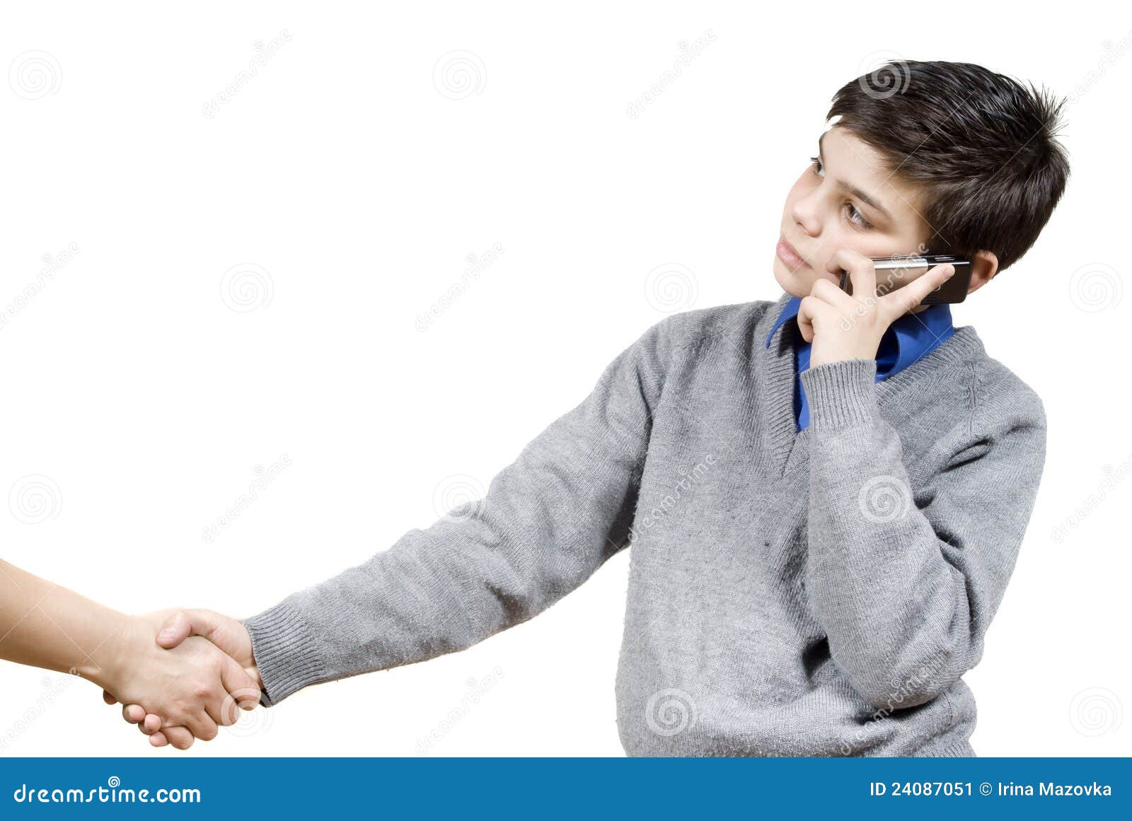 The guy shakes hand with stock image. Image of people - 24087051