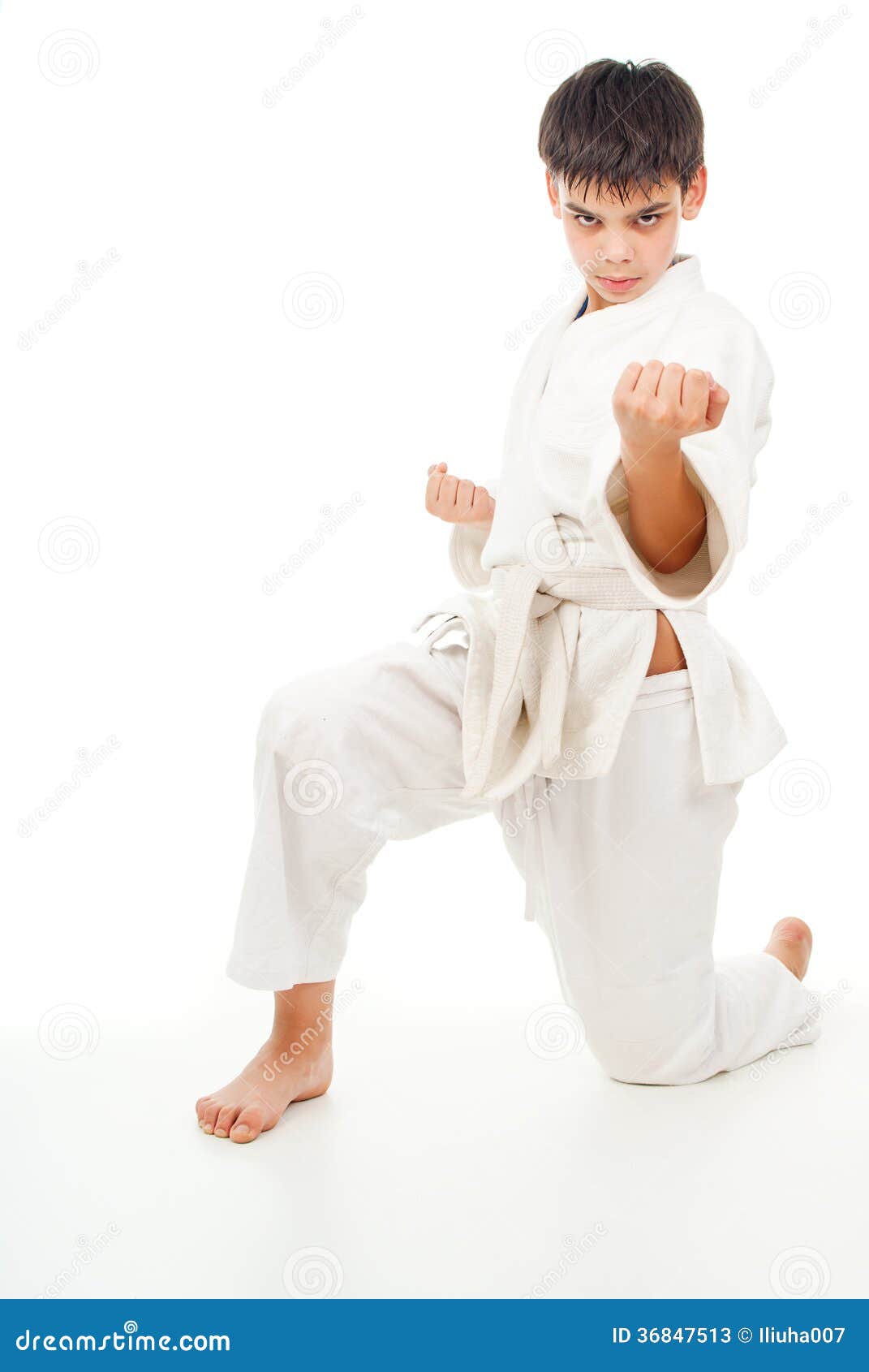 Guy Shows Methods of Fighting Isolated Stock Image - Image of beautiful ...