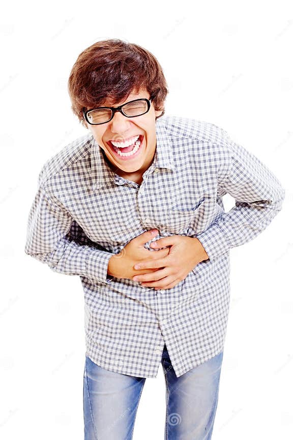 Guy Shrieking with Laughter Stock Image - Image of loudly, male: 26257455