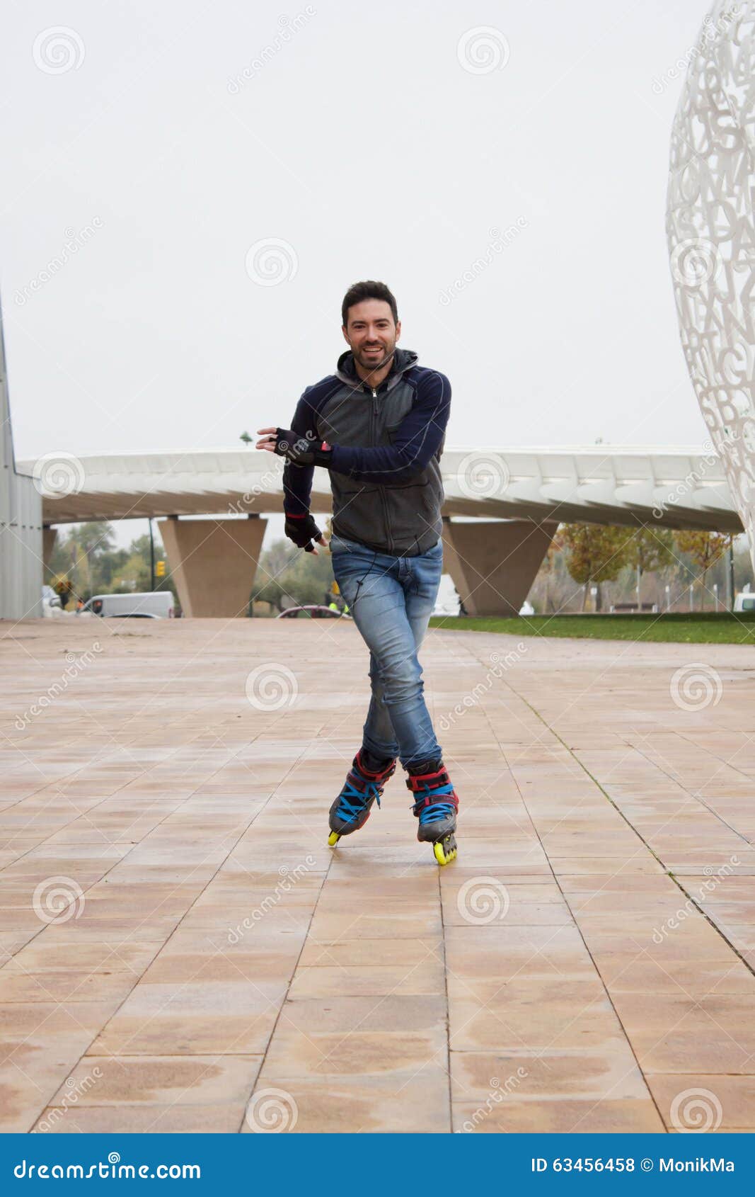 Guy Skating in-line in the Street Stock Photo - Image of street, speed ...