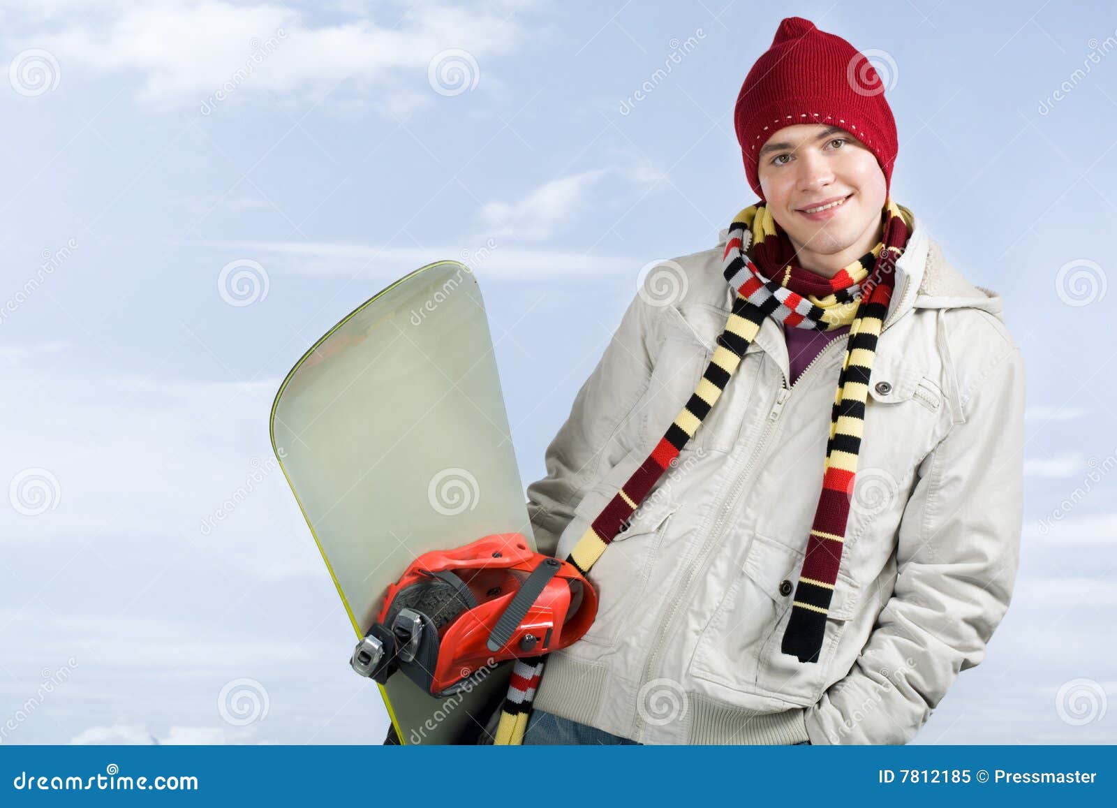 Guy with snowboard stock image. Image of clothing, action - 7812185