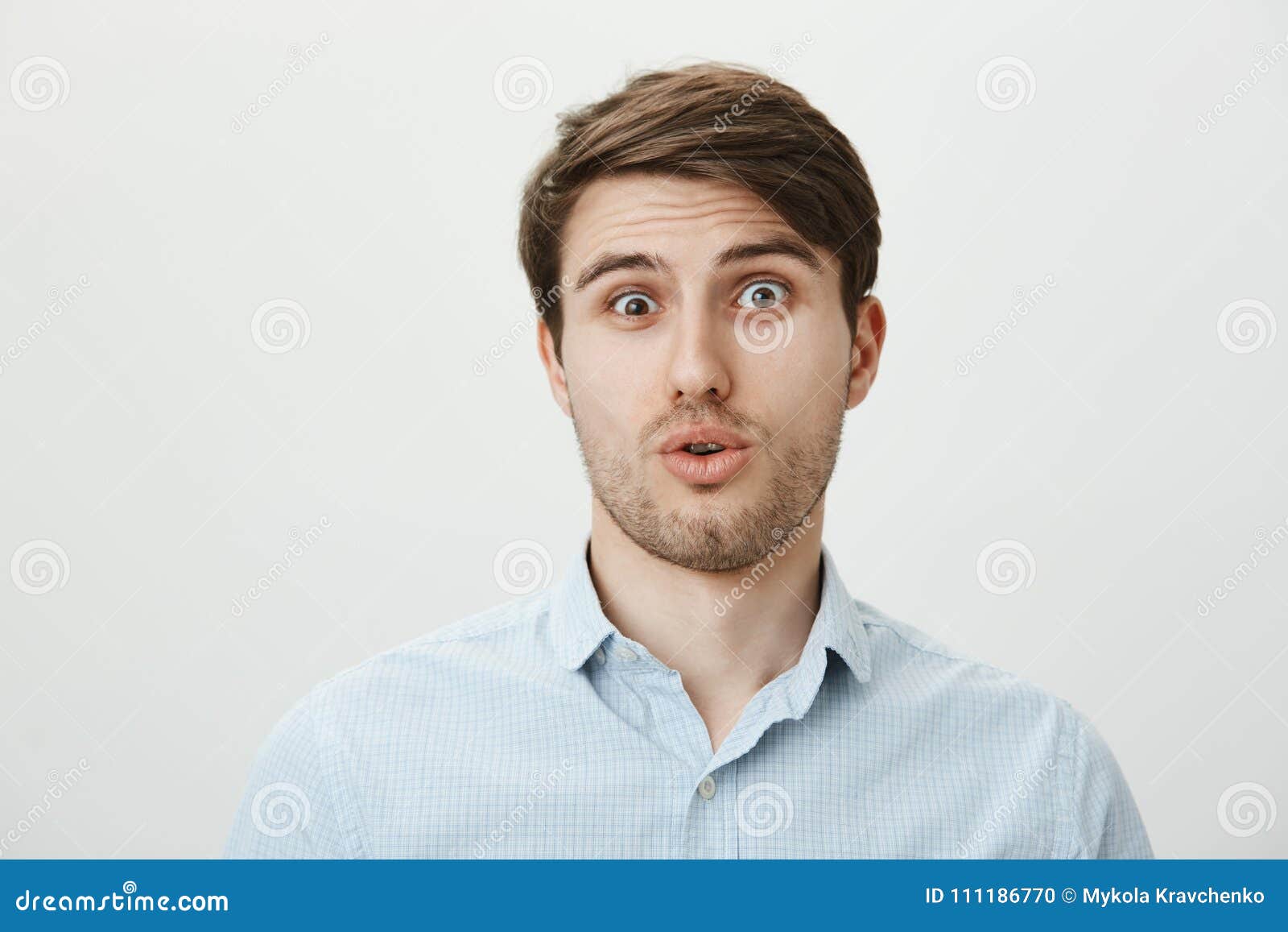 Guy Is Startled And Stunned Of Seeing Someone Very Ugly Portrait Of