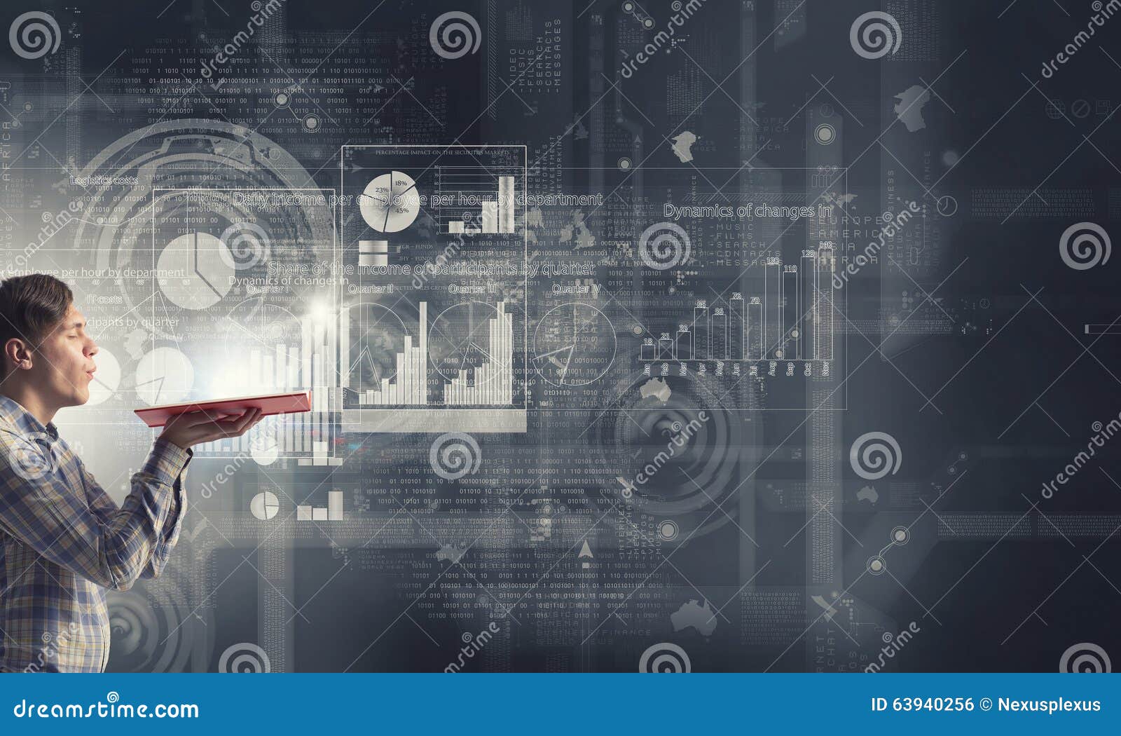 Guy studying finances stock photo. Image of caucasian - 63940256