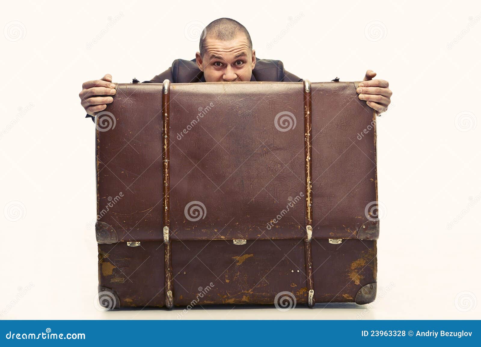 Guy with suitcase stock photo. Image of suitcase, travel - 23963328