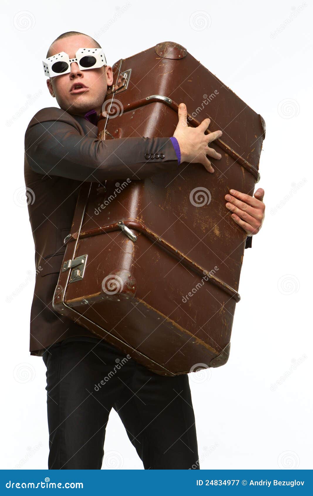 Guy with suitcase stock image. Image of tourism, traveling - 24834977