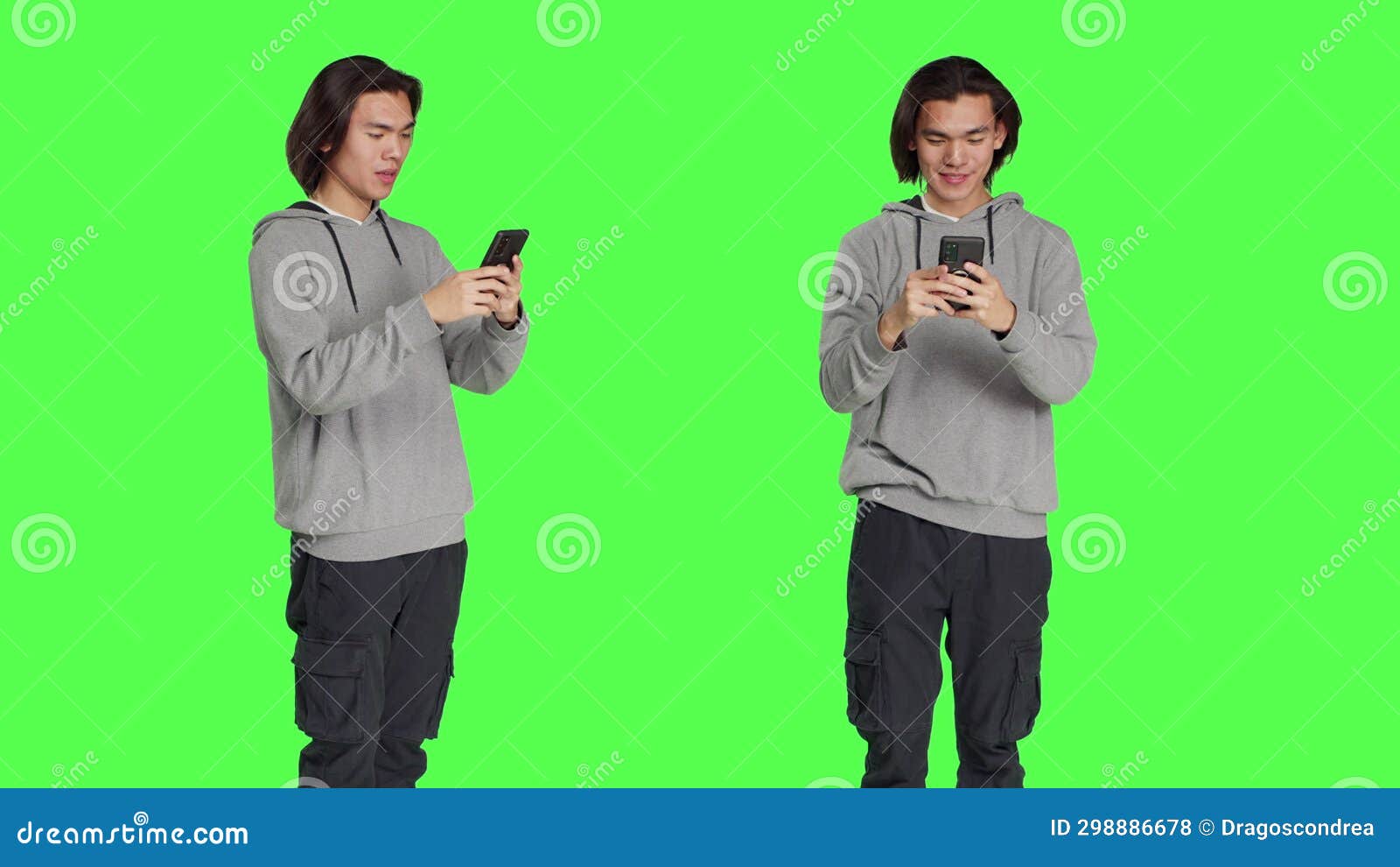 Guy Texting Messages on Mobile Phone Stock Footage - Video of chat ...