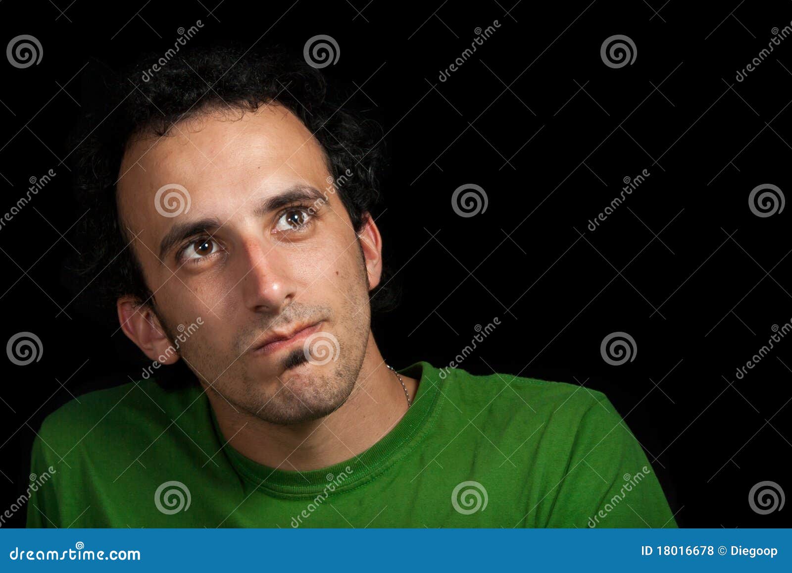 Guy thinking stock photo. Image of hesitate, human, think - 18016678
