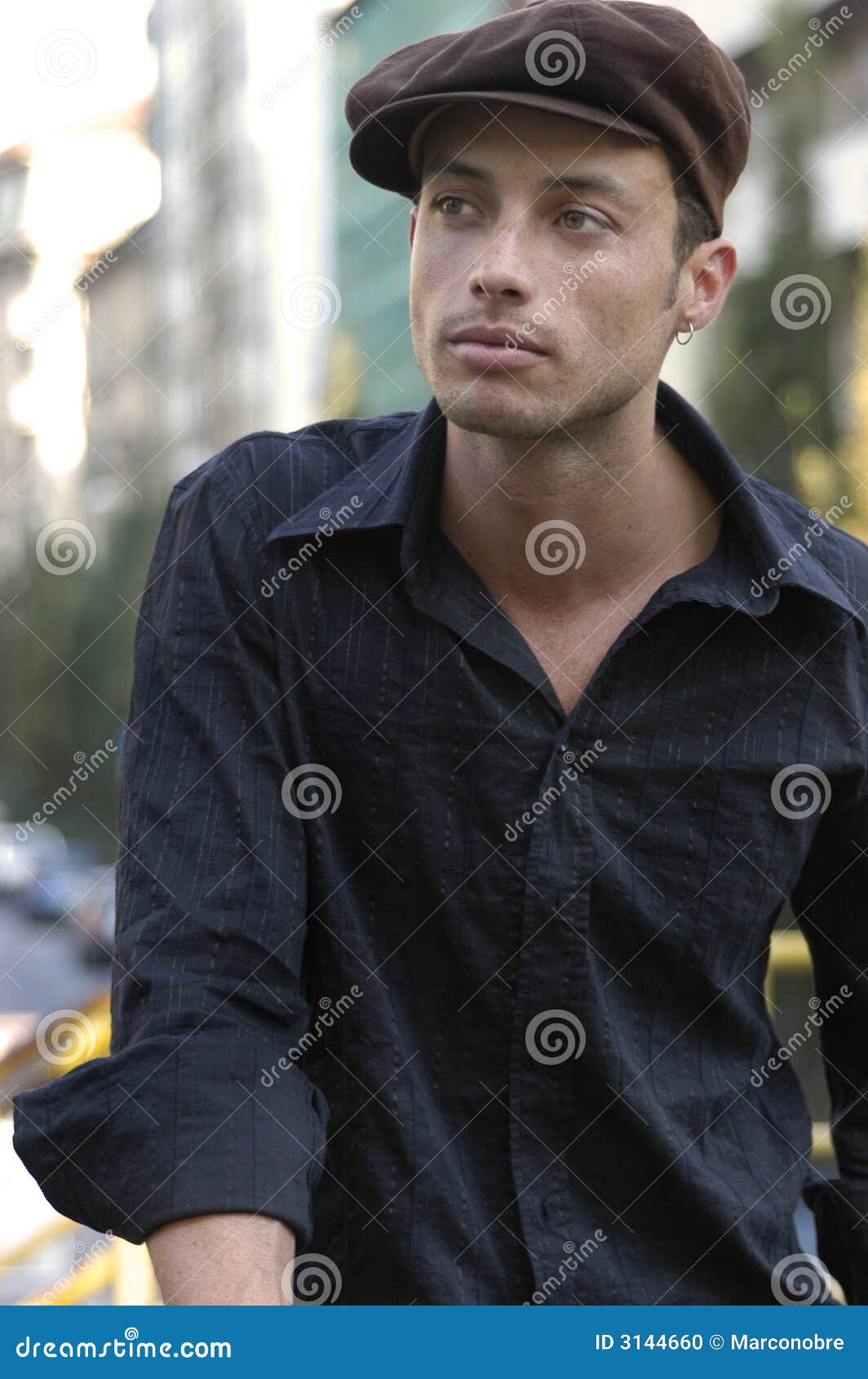 Guy thinking stock photo. Image of laugh, lips, reflect - 3144660
