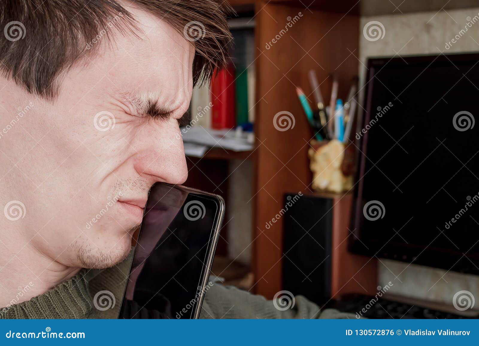 The Guy Tightly Squeezed His Eyes, Closed the Rum with a Black ...