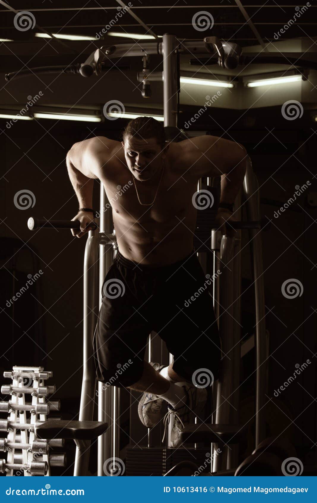 Guy training in gym stock photo. Image of male, equipment - 10613416