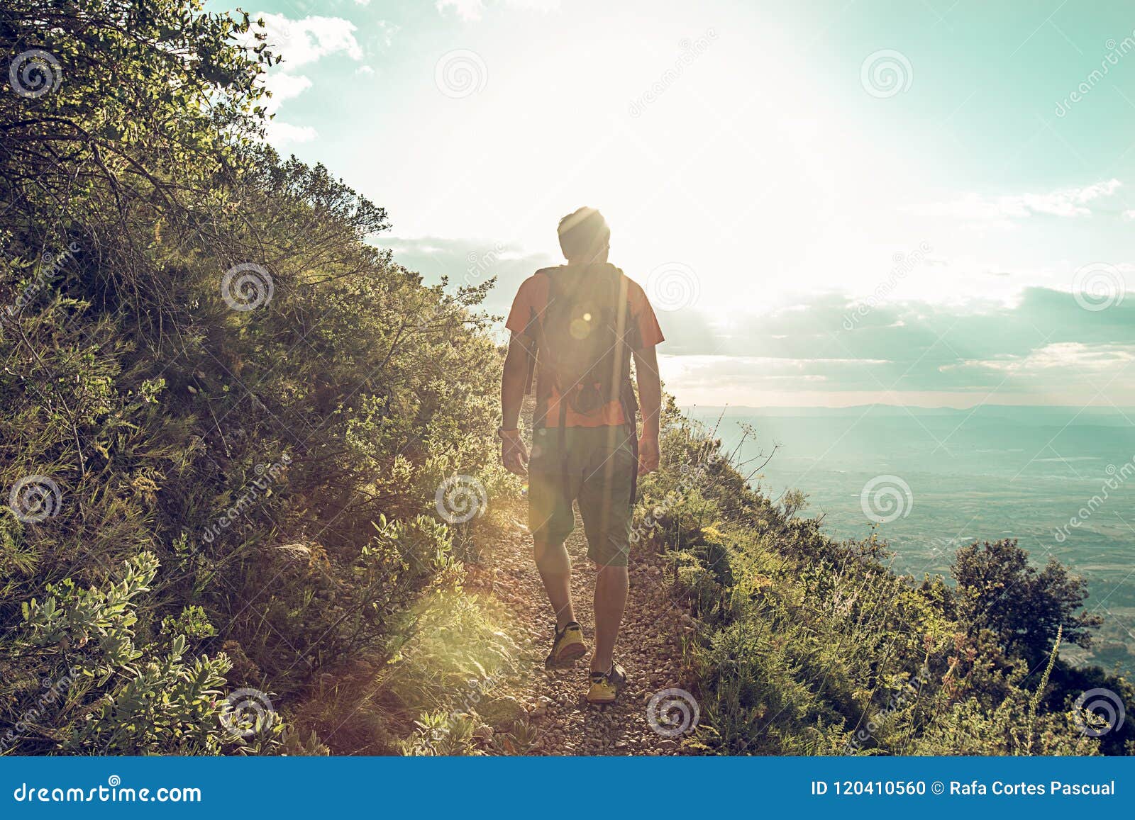 Guy Trekking in the Mountains Stock Photo - Image of nature, explore ...