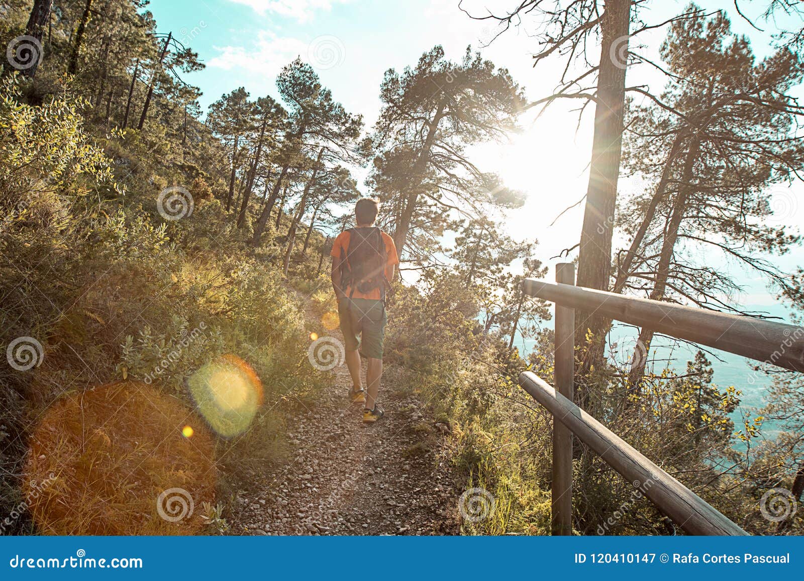 Guy Trekking in the Mountains Stock Image - Image of trekker, hiking ...